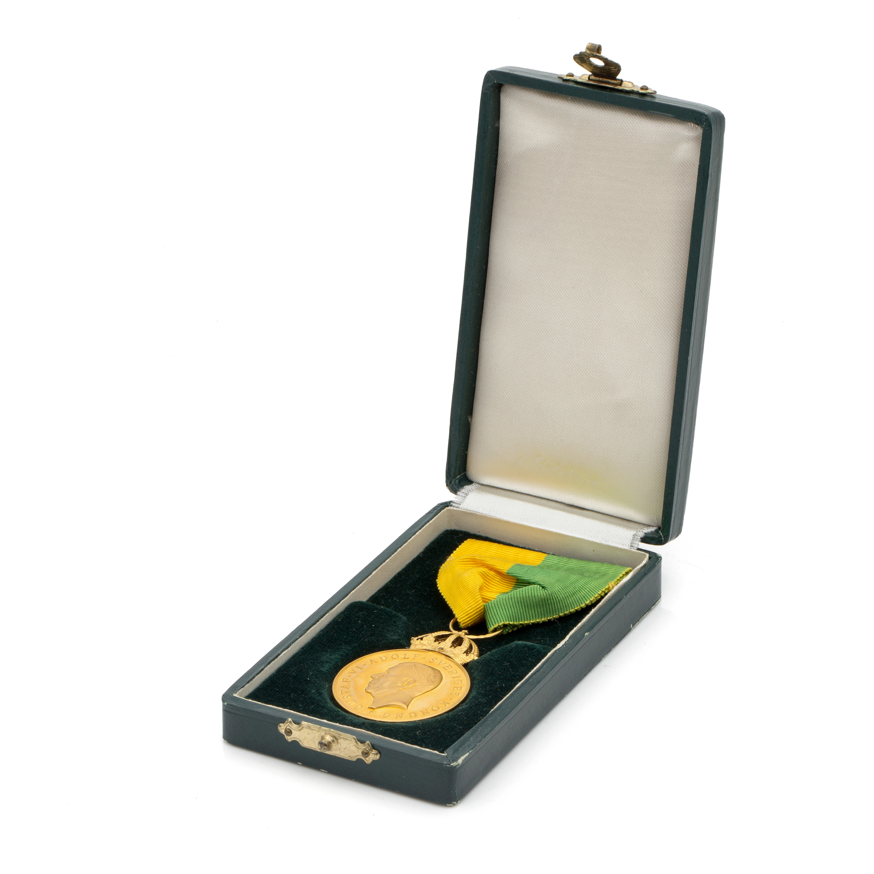 GULDMEDALJ, 18 k guld, Kungliga Patriotiska Sällskapet, 1955. Vikt ca ...