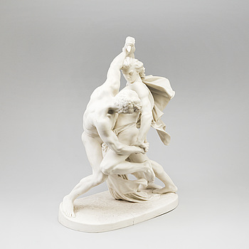 JOHAN PETER MOLIN, efter. Skulptur, parian, Gustafsberg, omkring år ...