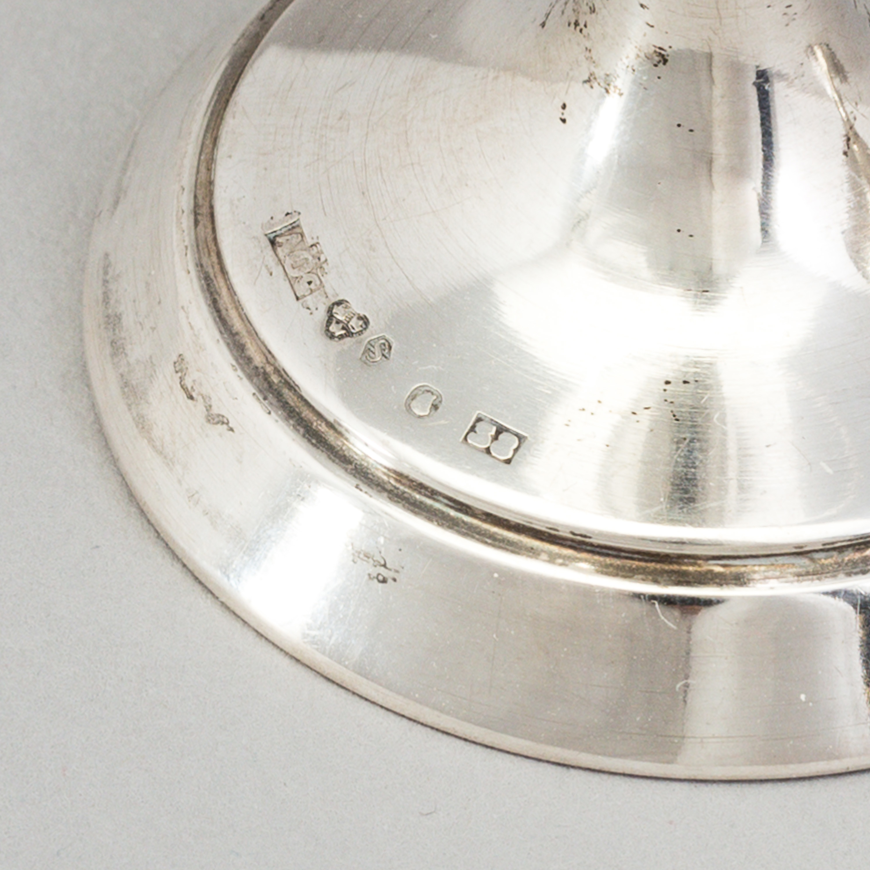 SNAPSGLAS, 12 st, silver, otydlig mästarstämpel, Stockholm, bland annat ...