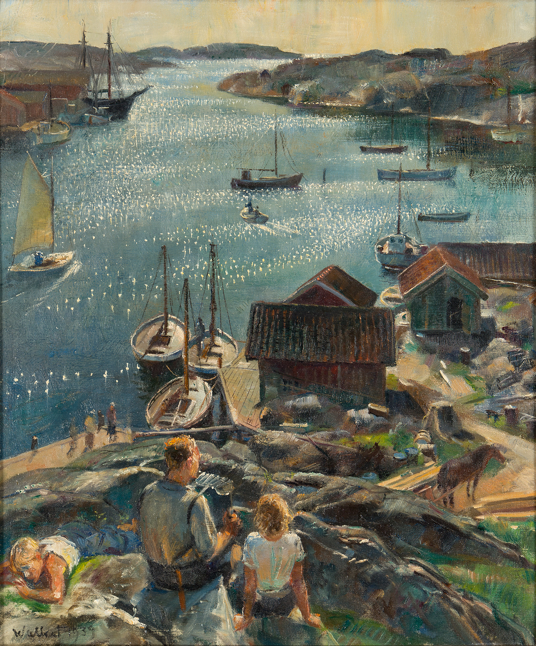 AXEL WALLERT, oil on canvas. Signed and dated 1939. - Bukowskis