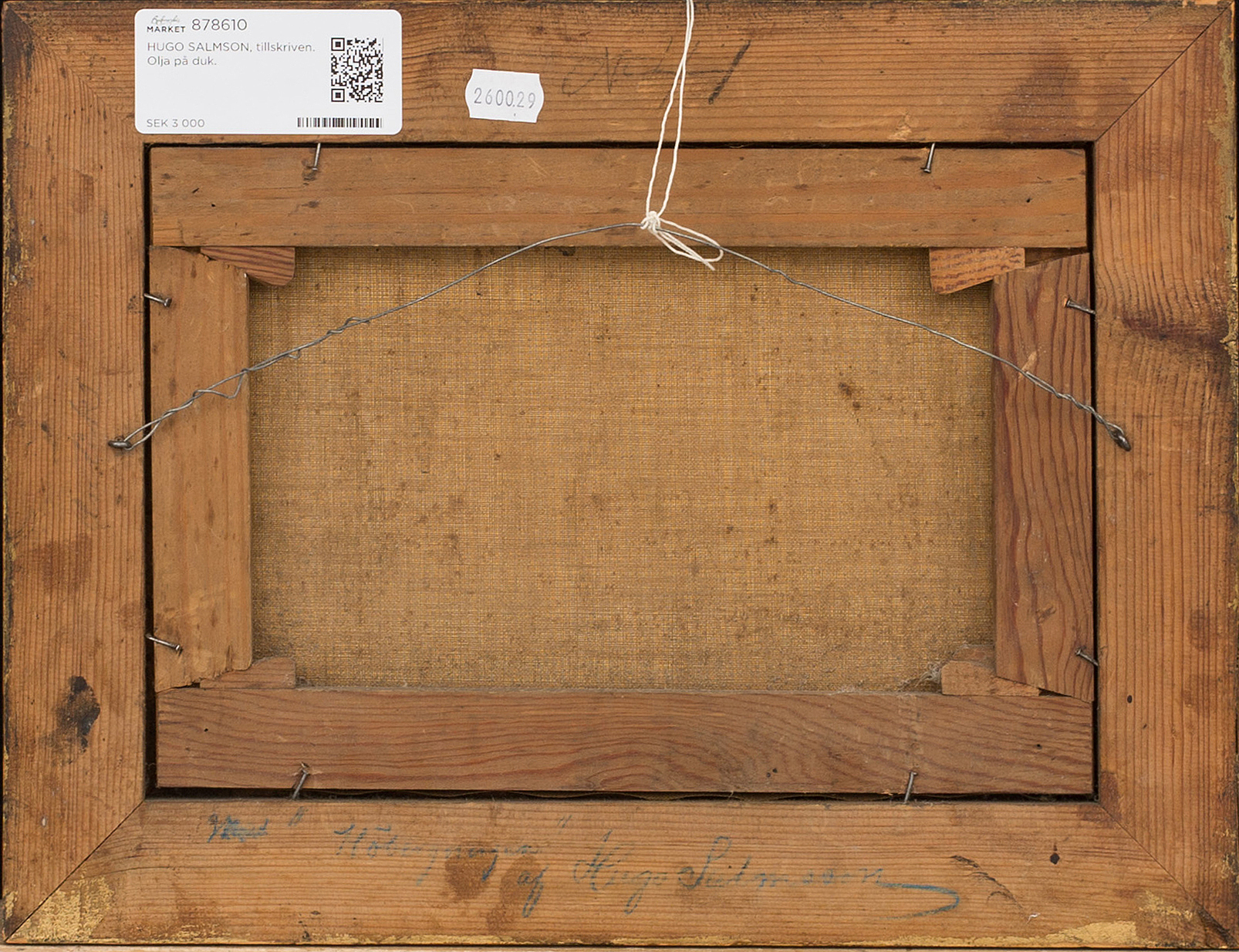 HUGO SALMSON, Attributed to. Oil on canvas. - Bukowskis