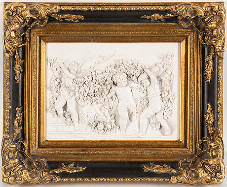 FRANCOIS DUQUESNOY, after, ceramic, signed and dated Paris 1892, 20th ...