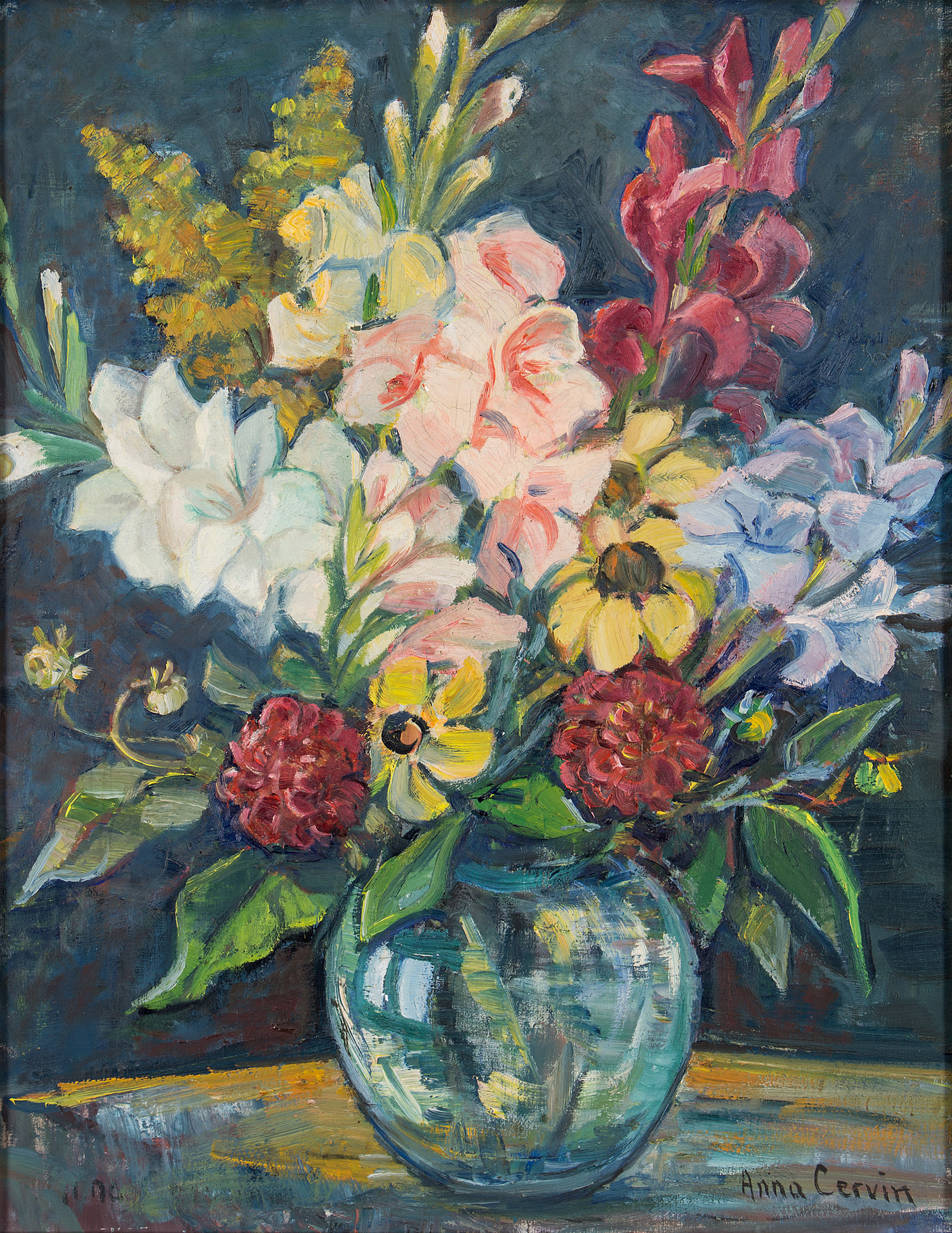 ANNA CERVIN, oil on canvas, signed. - Bukowskis