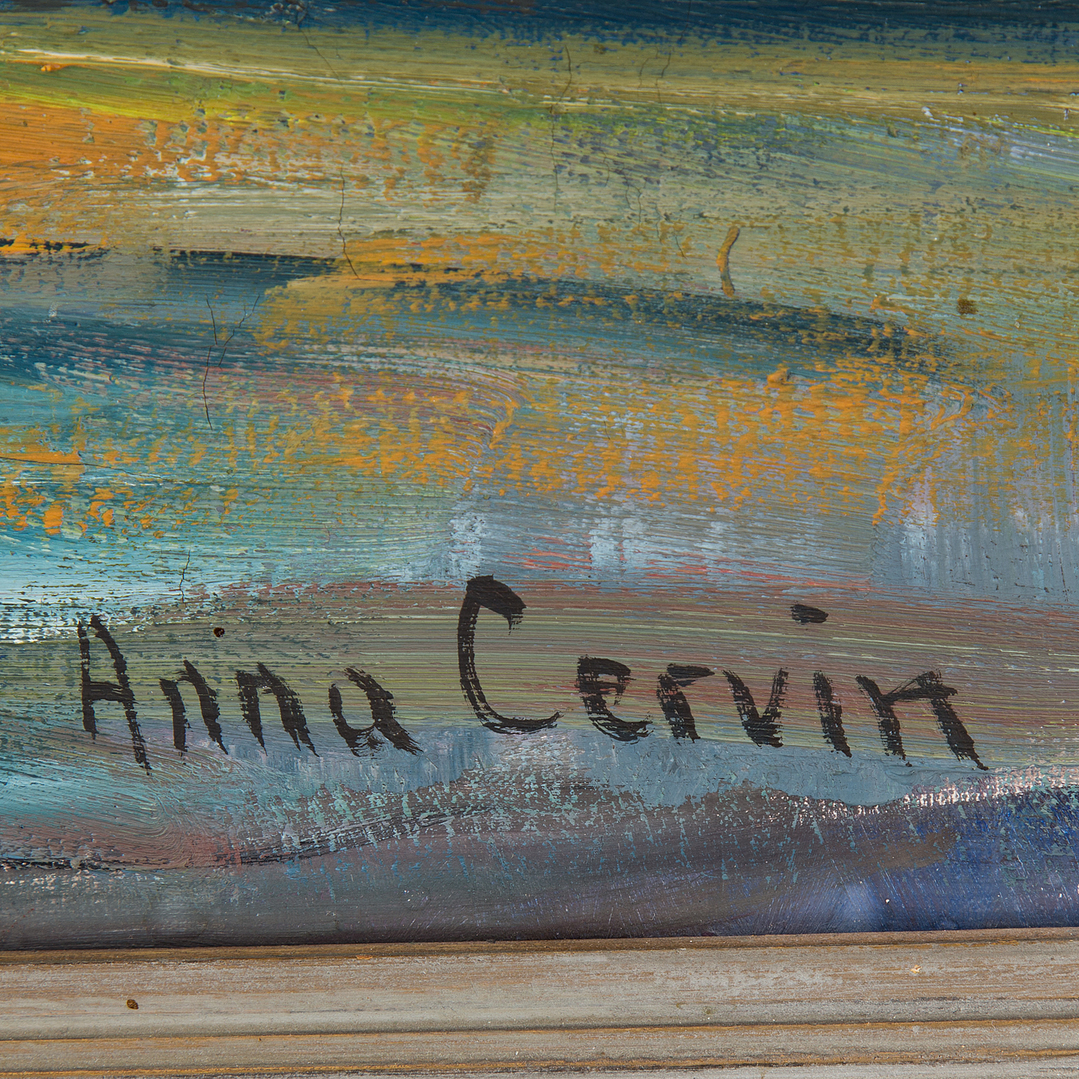 ANNA CERVIN, oil on canvas, signed. - Bukowskis