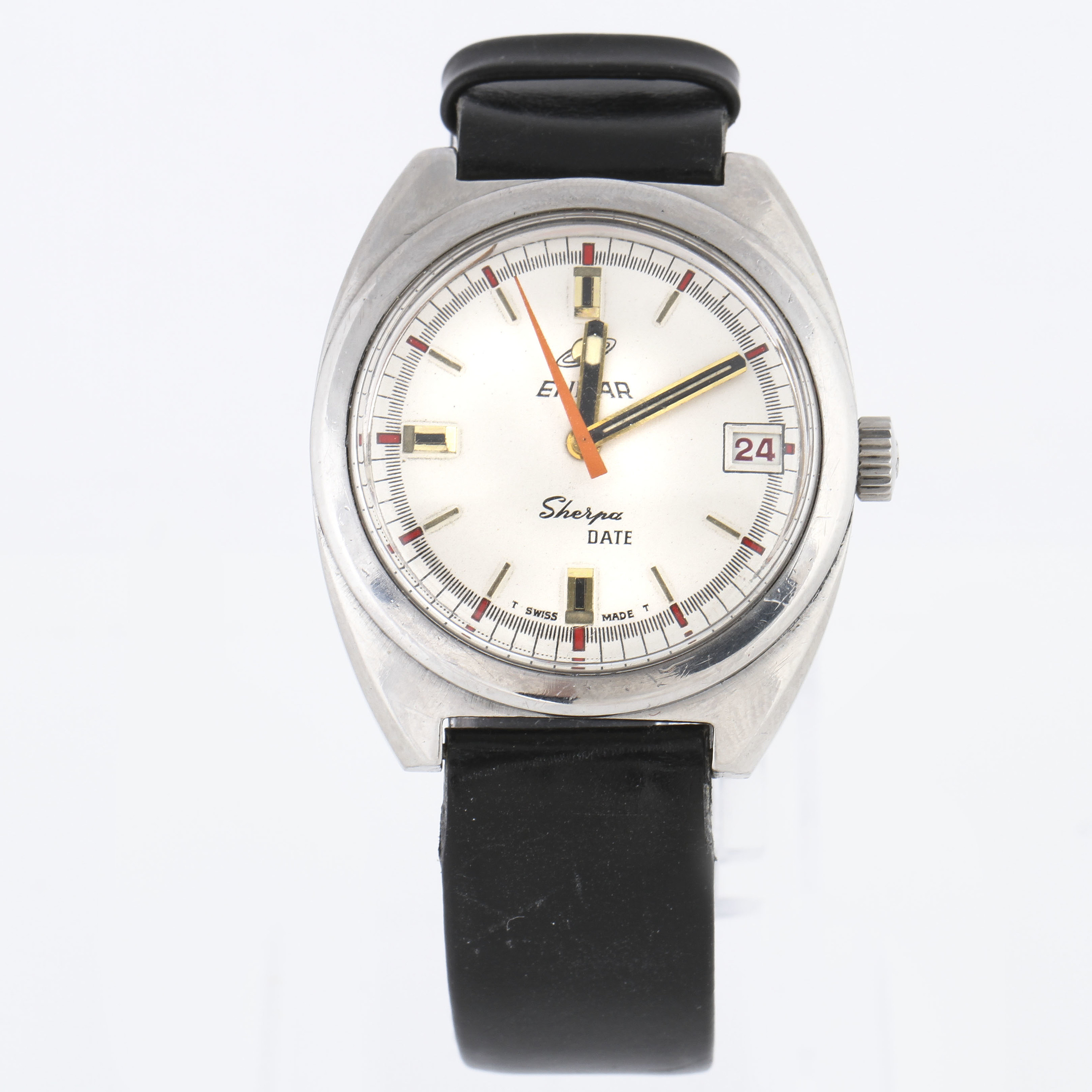ENICAR, Sherpa Date, armbandsur, 35 (40,5) mm. - Bukowskis