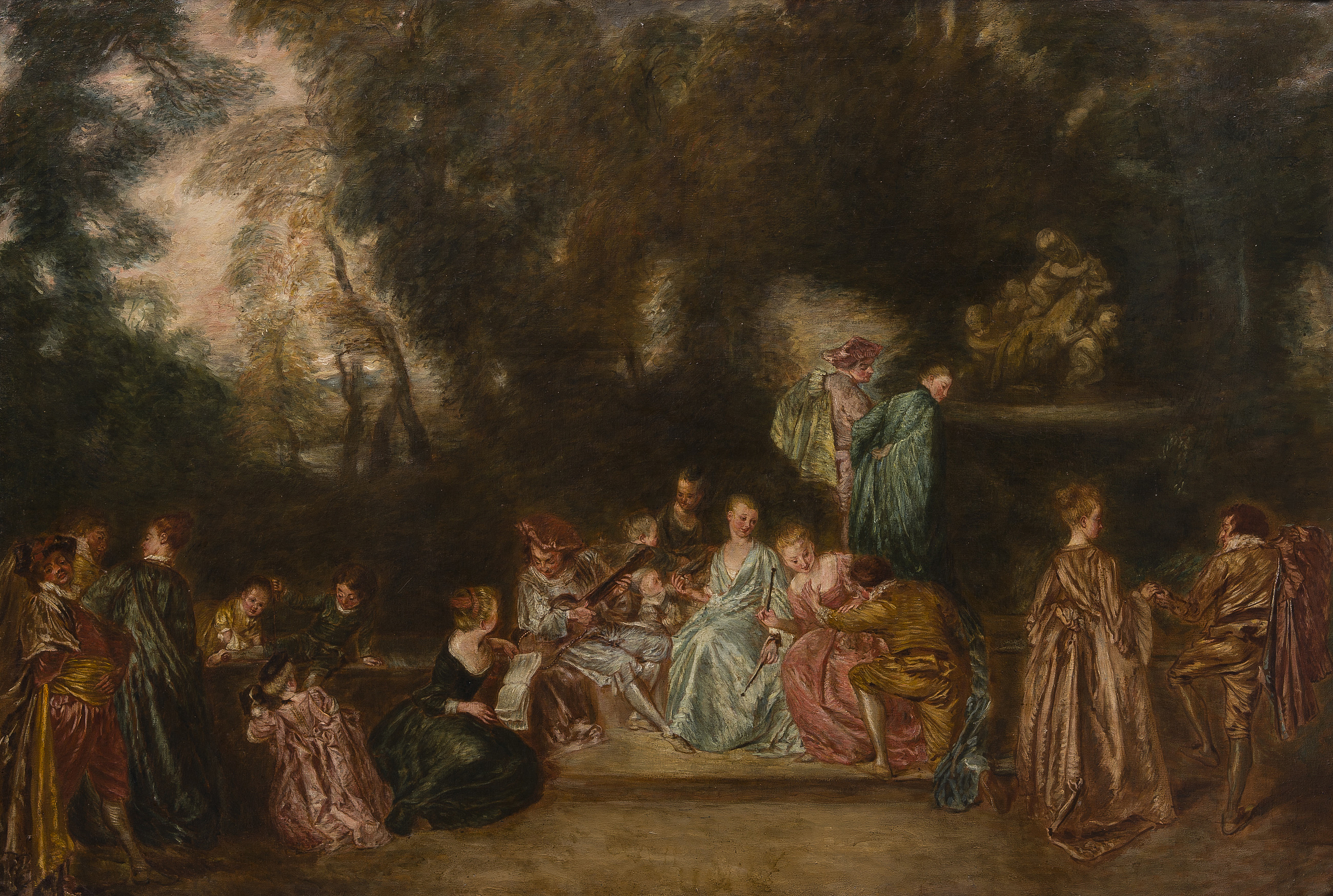 JEAN-ANTOINE WATTEAU, AFTER, MUSIC IN THE NATURE. - Bukowskis