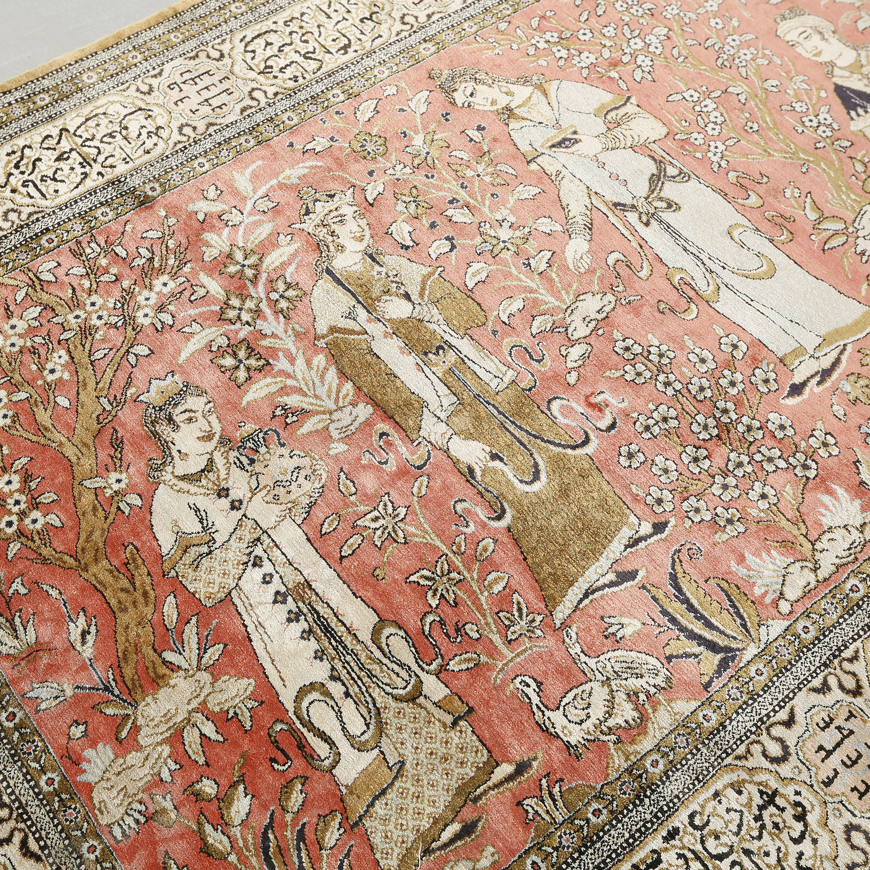 A Ghom rug, silk, old, 152 x 107 cm. - Bukowskis