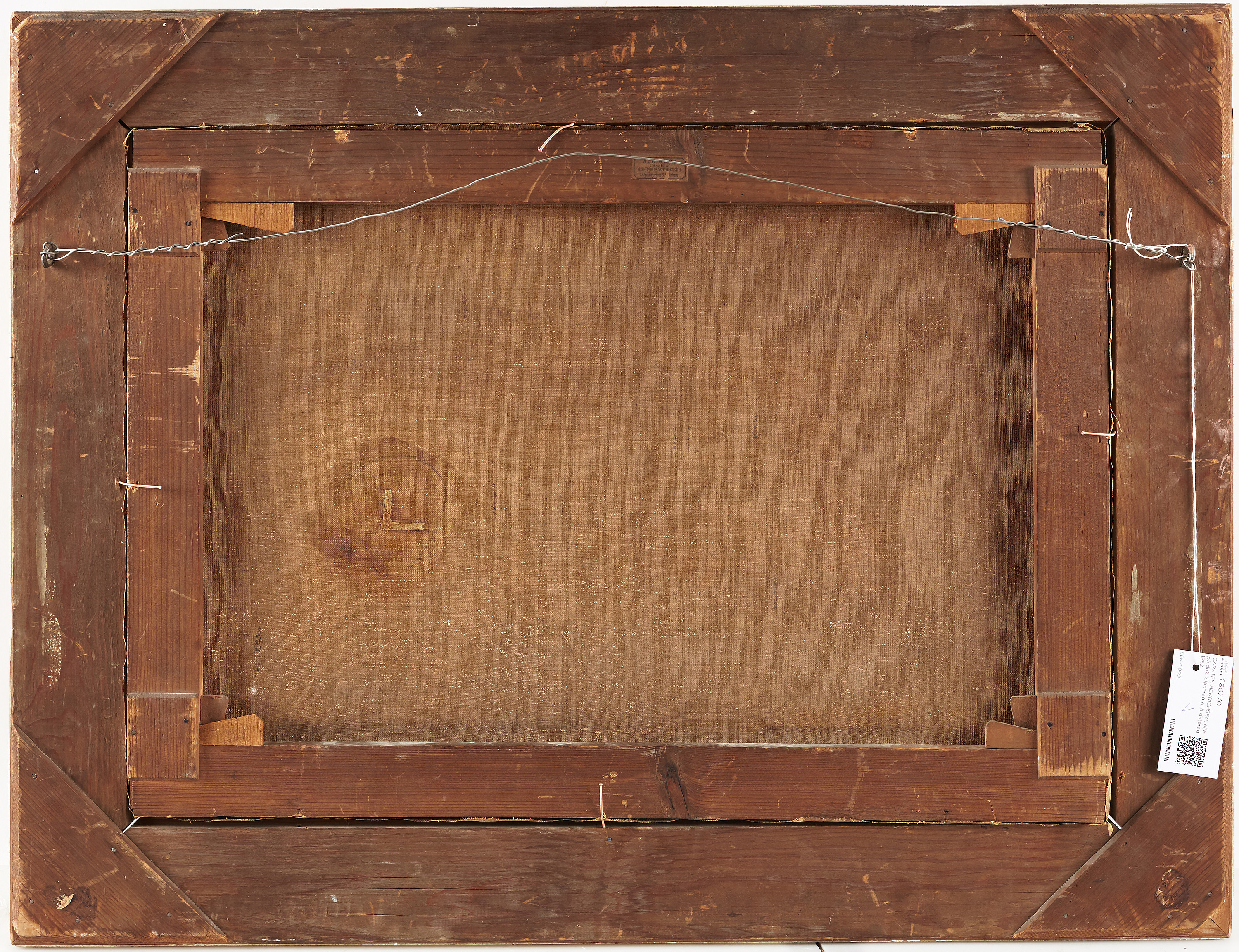 CARSTEN FREDERIK HENRICHSEN, oil on canvas. Signed och dated 1882 ...