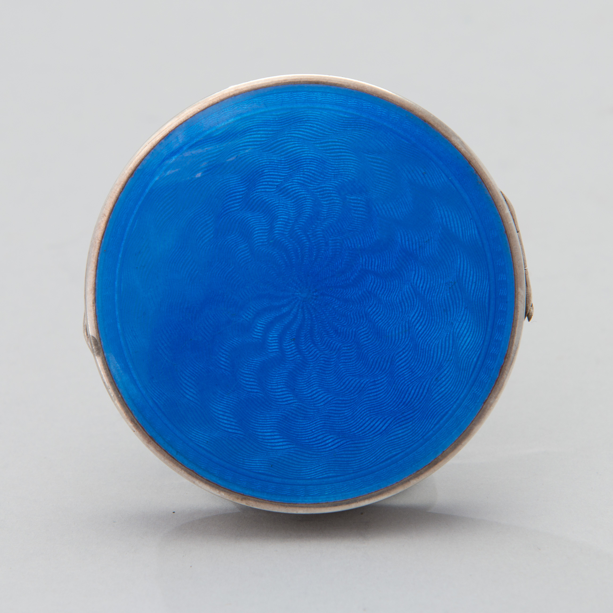 A guilloché enamel and sterling silver compact, import hallmarks from ...