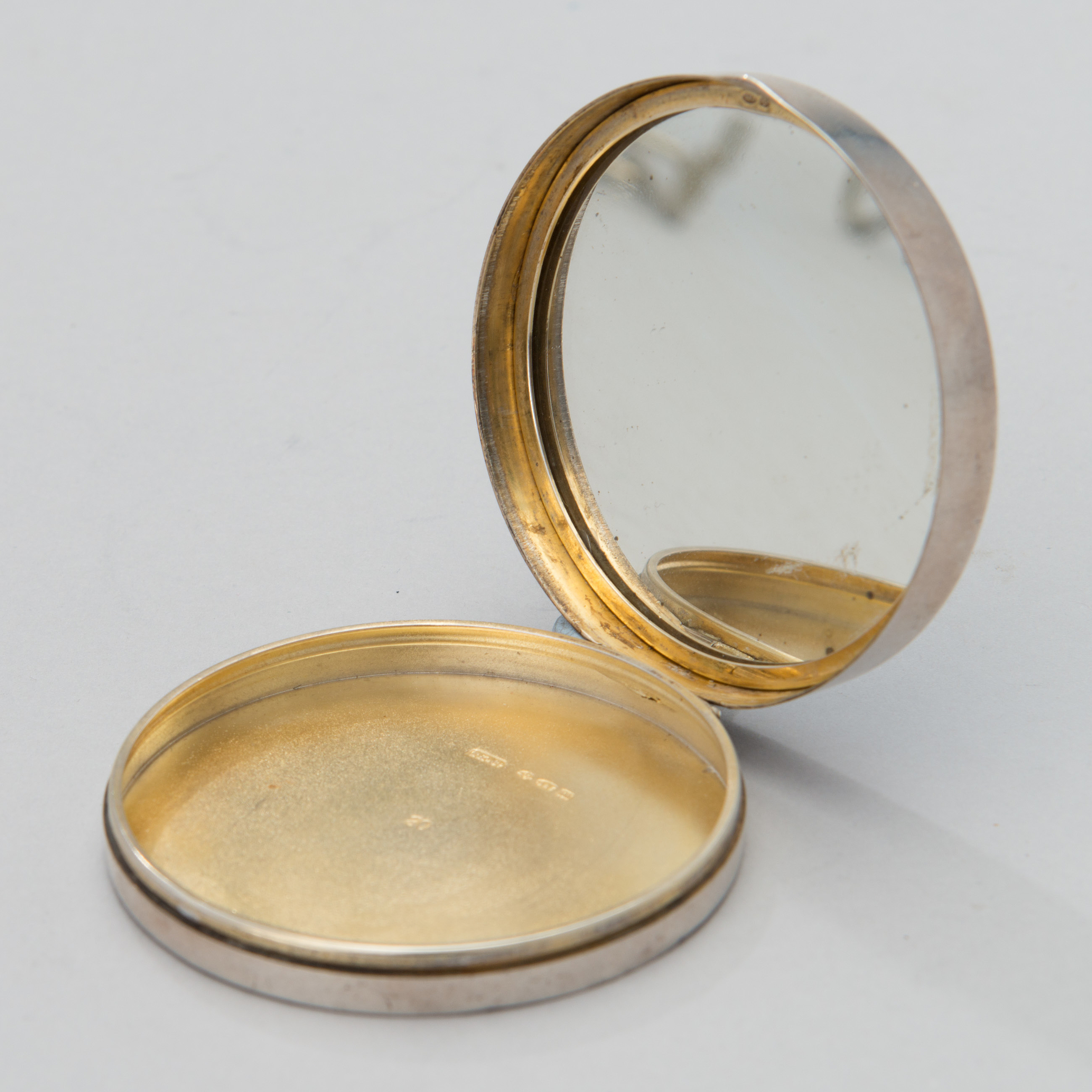 A guilloché enamel and sterling silver compact, import hallmarks from ...