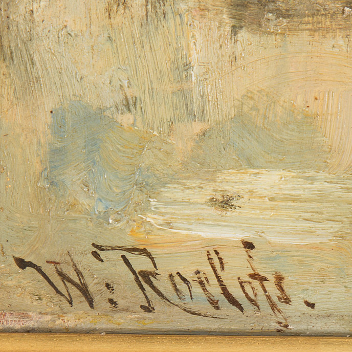 WILLEM ROELOFS, oil on panel, signed W: Roelofs. - Bukowskis
