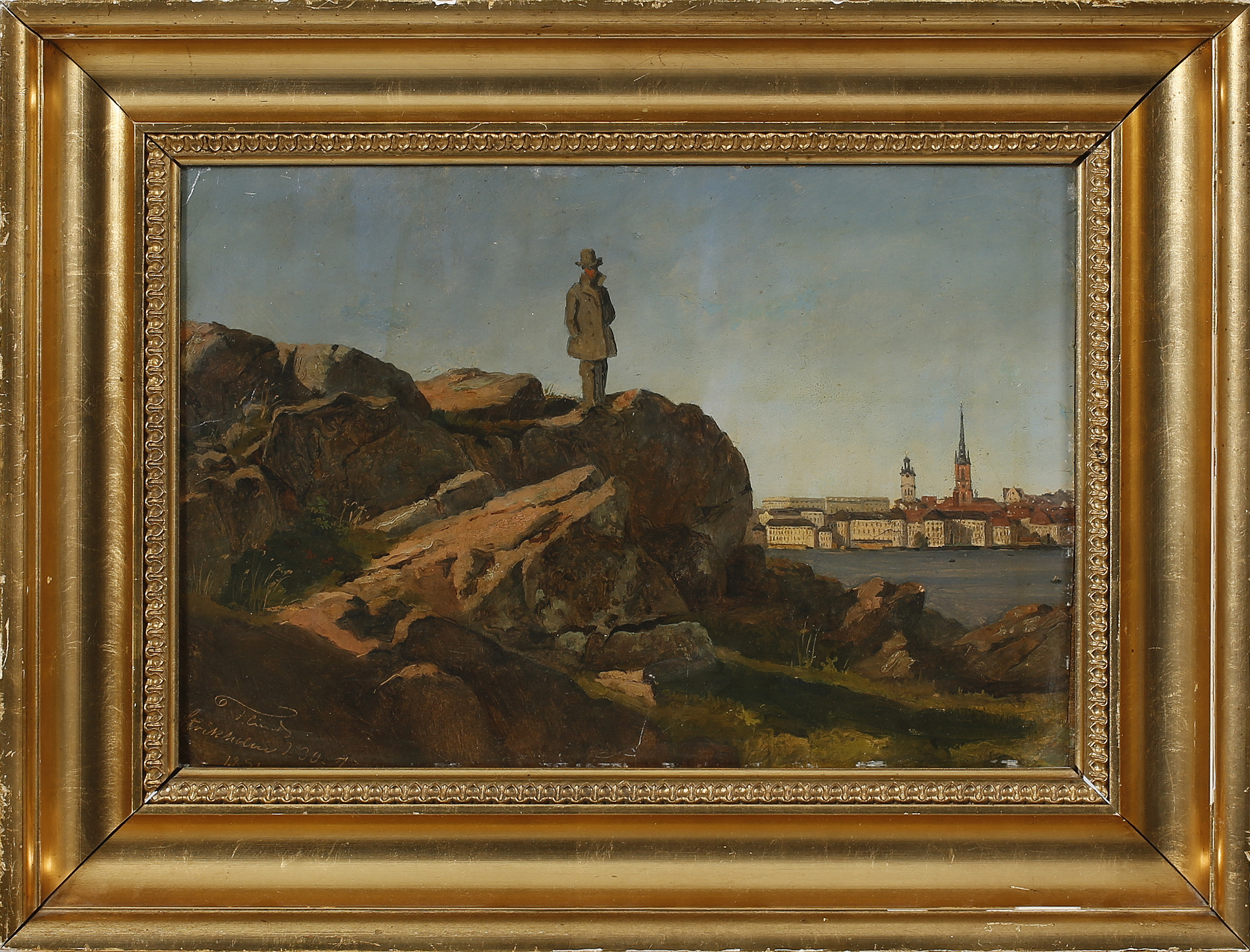 FREDERICK CHRISTIAN LUND, attributed to, oil on canvas, signed F Lund ...