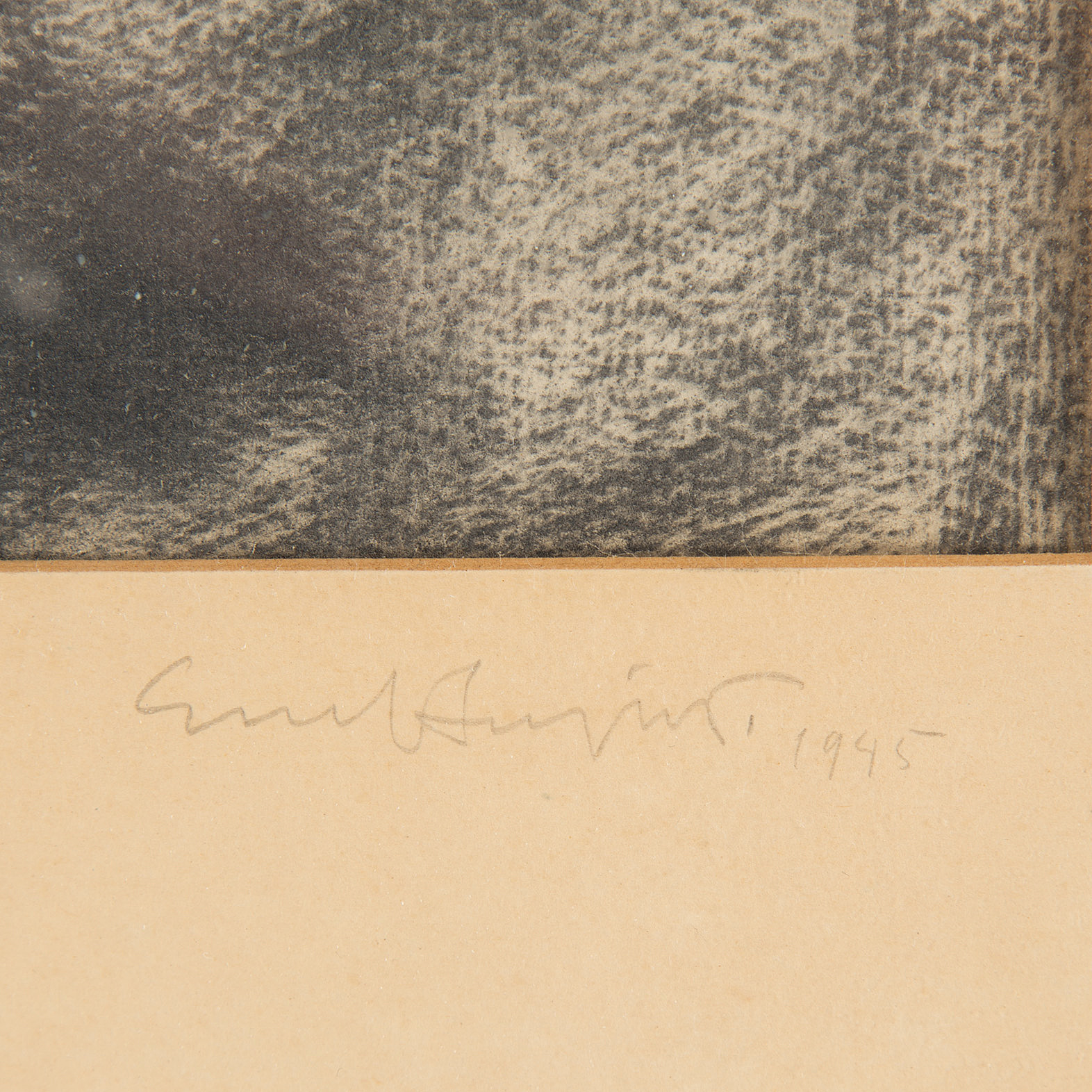 EVERT LUNDQUIST, kolteckning, signerad samt daterad 1945. - Bukowskis