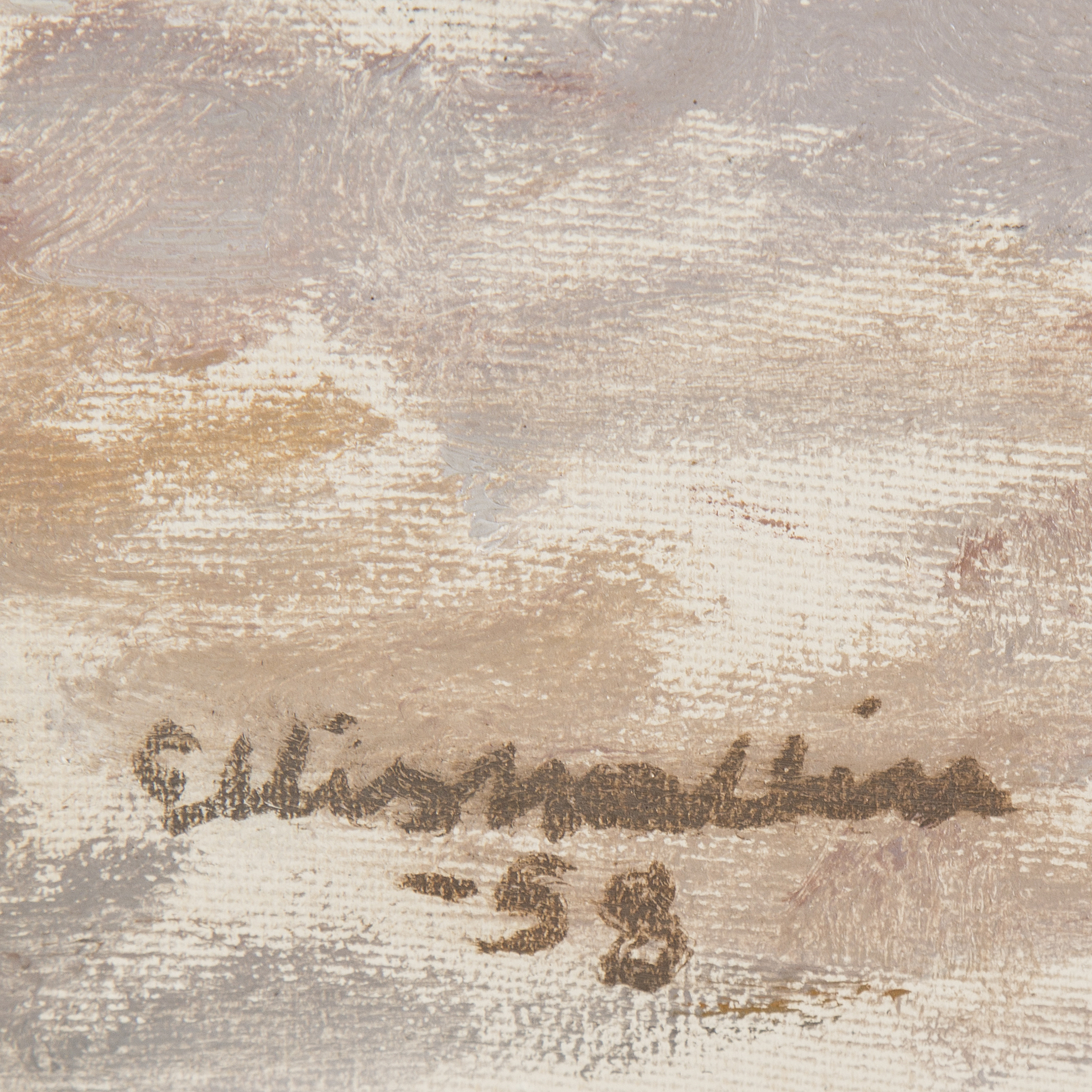 ELLIS WALLIN, oil on canvas, signed and dated -58. - Bukowskis