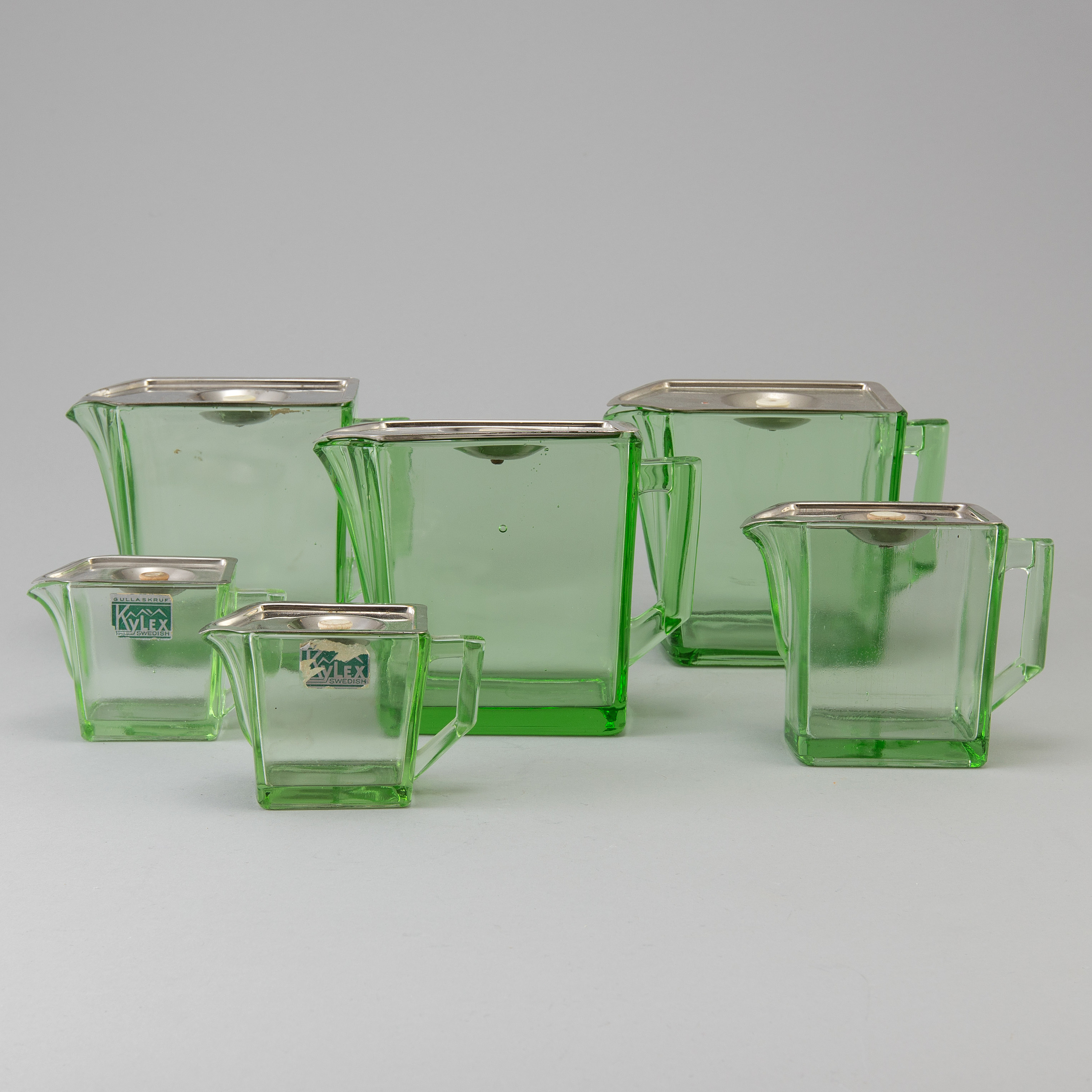 WILLIAM STENBERG, 6 st "Kylex", kylskåpstillbringare av glas ...