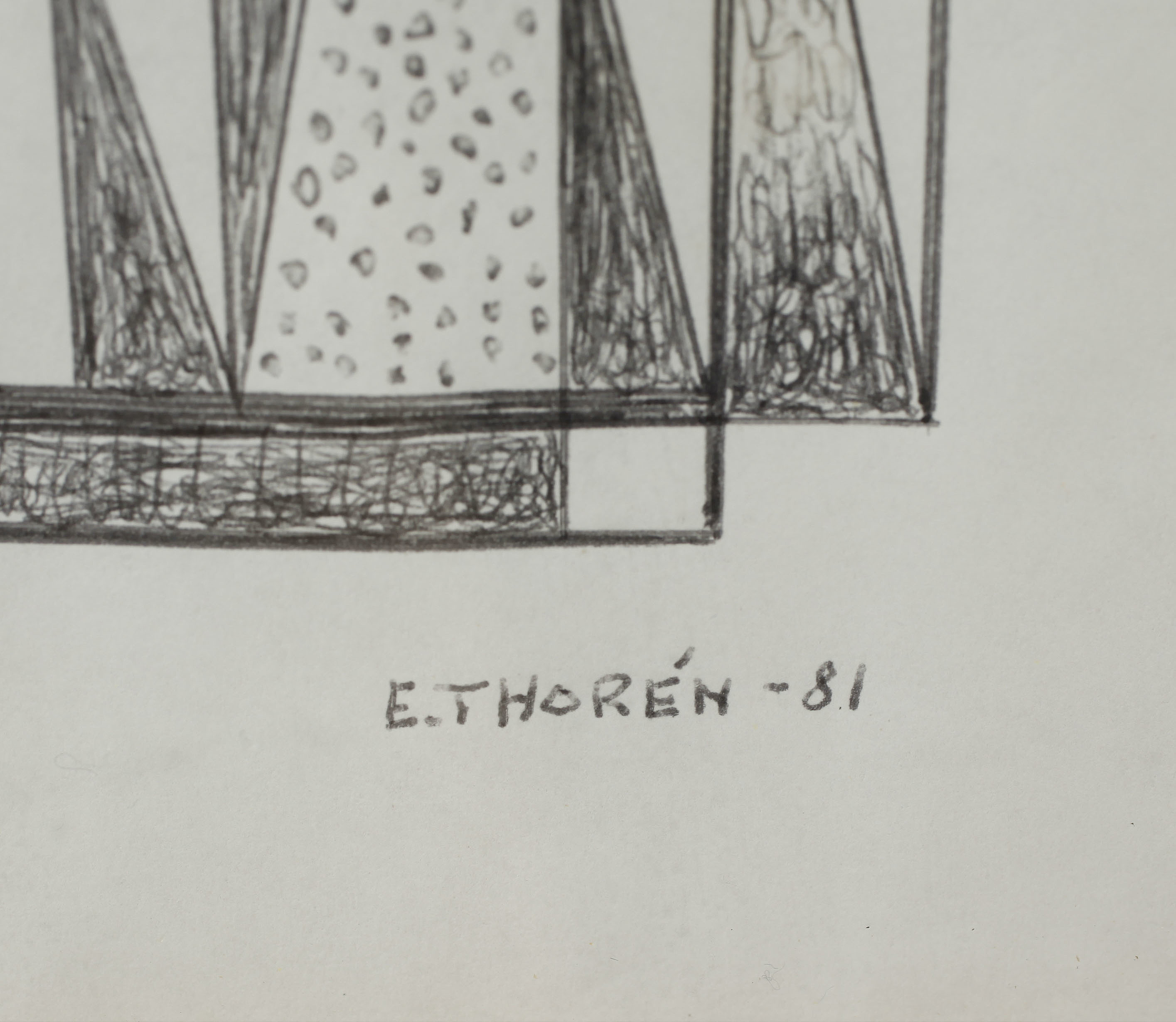 ESAIAS THORÉN, five drawings, signed and dated -81. - Bukowskis