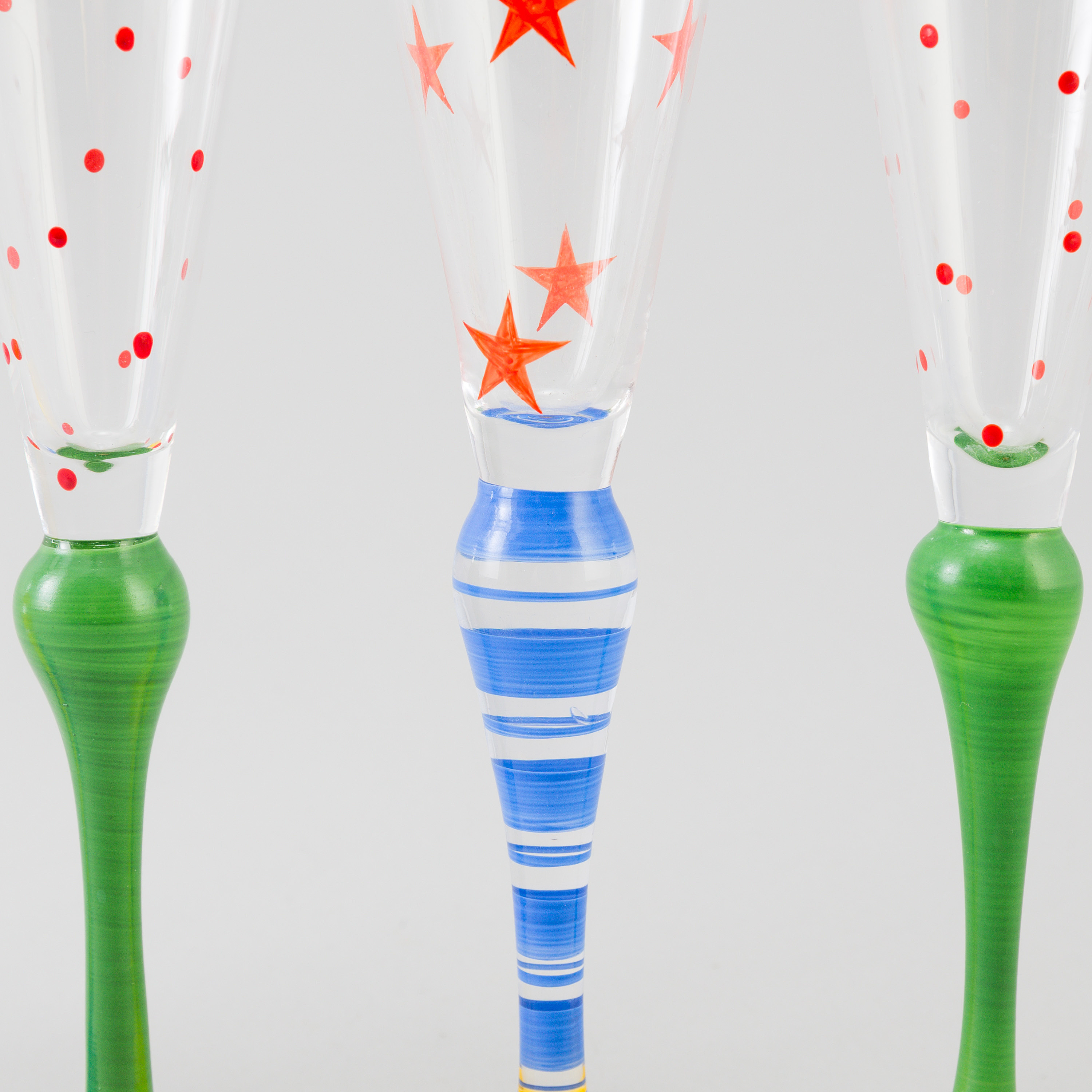 ANNE NILSSON, snapsglas, 6 st, "Clown", Orrefors, monogramsignerade ...