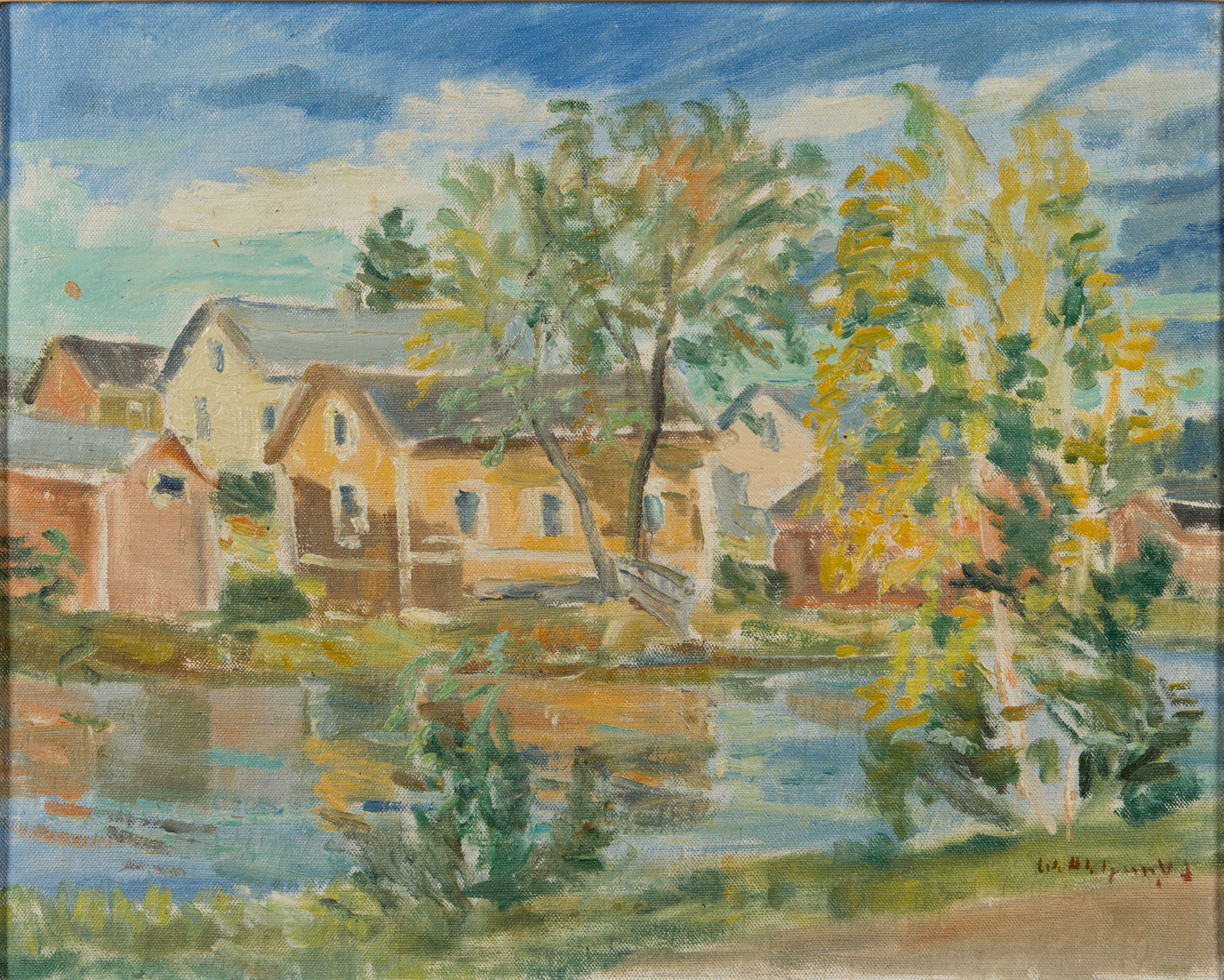 WILLIAM AHLGREN, olja på duk, uppfodrad på kartong, signerad. - Bukowskis