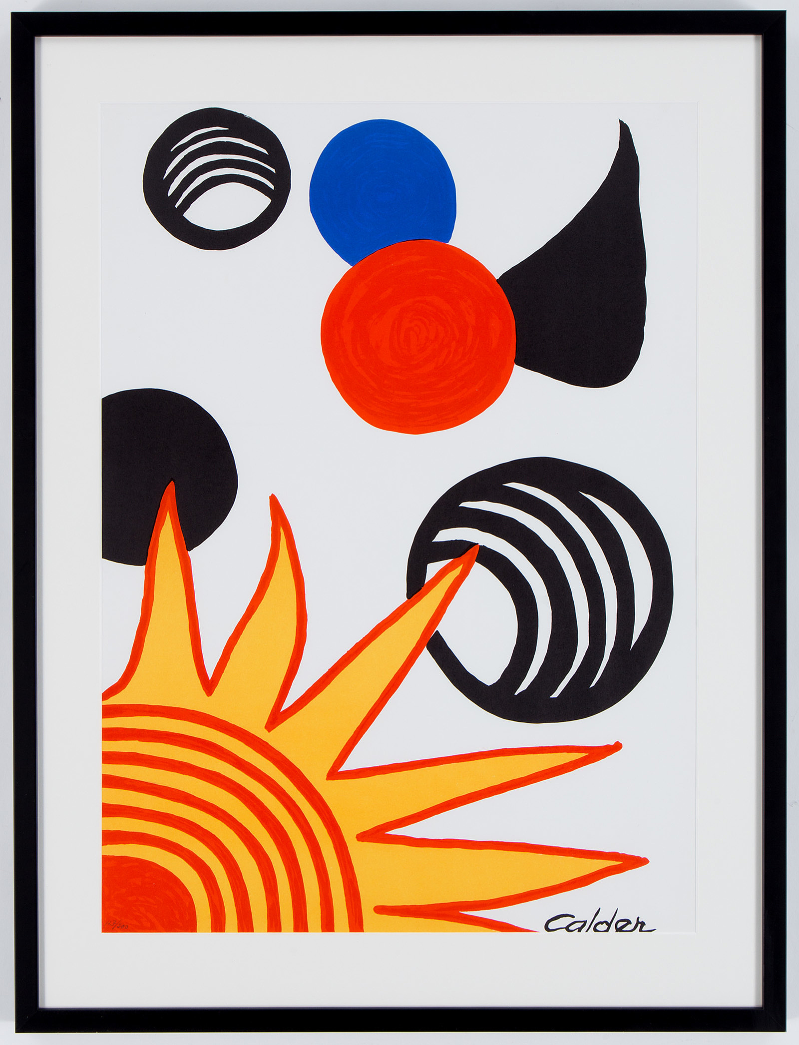 ALEXANDER CALDER, a colour lithograph, signed in the print, numbered ...