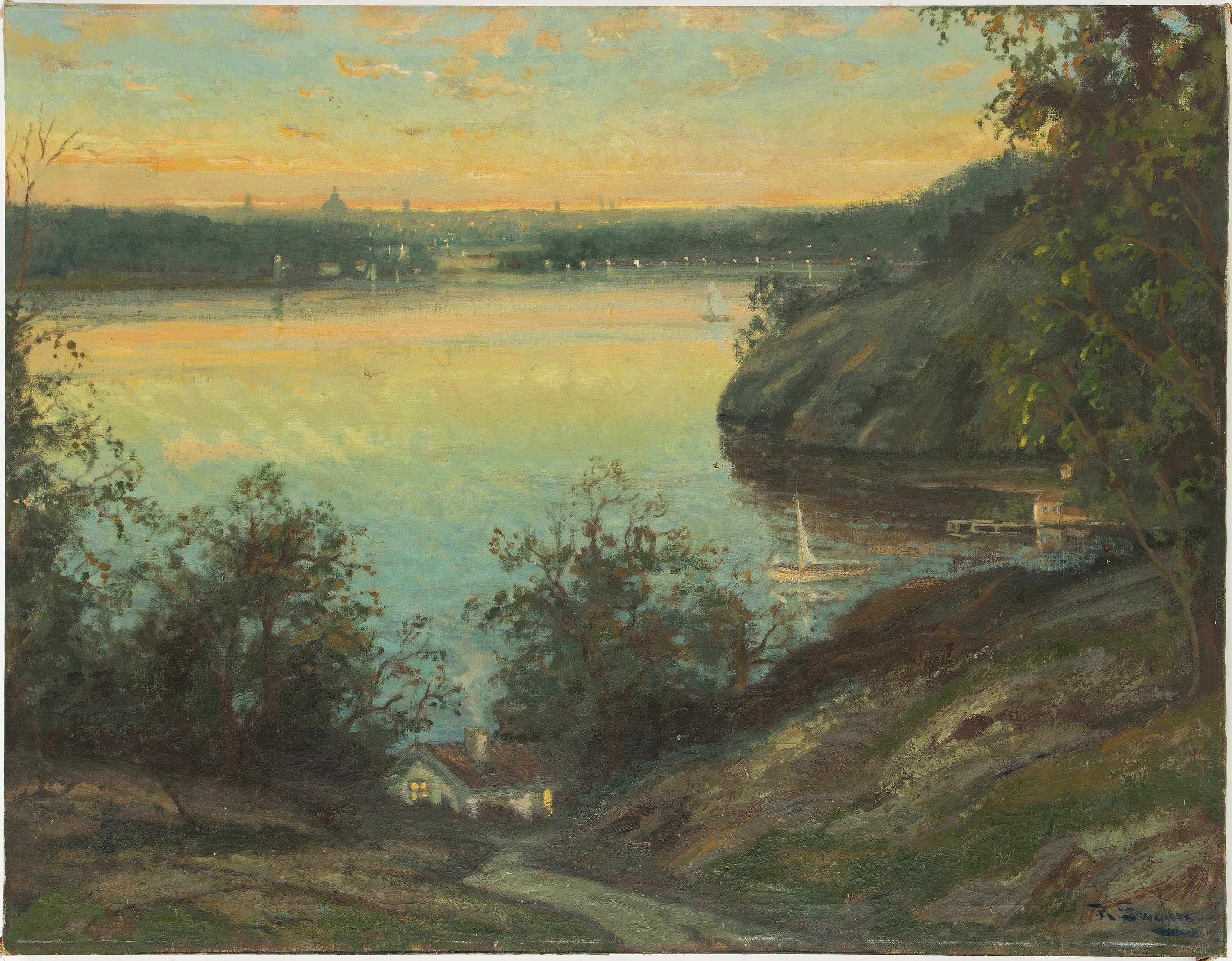 RAGNAR SWAHN, oil on canvas. Signed. - Bukowskis