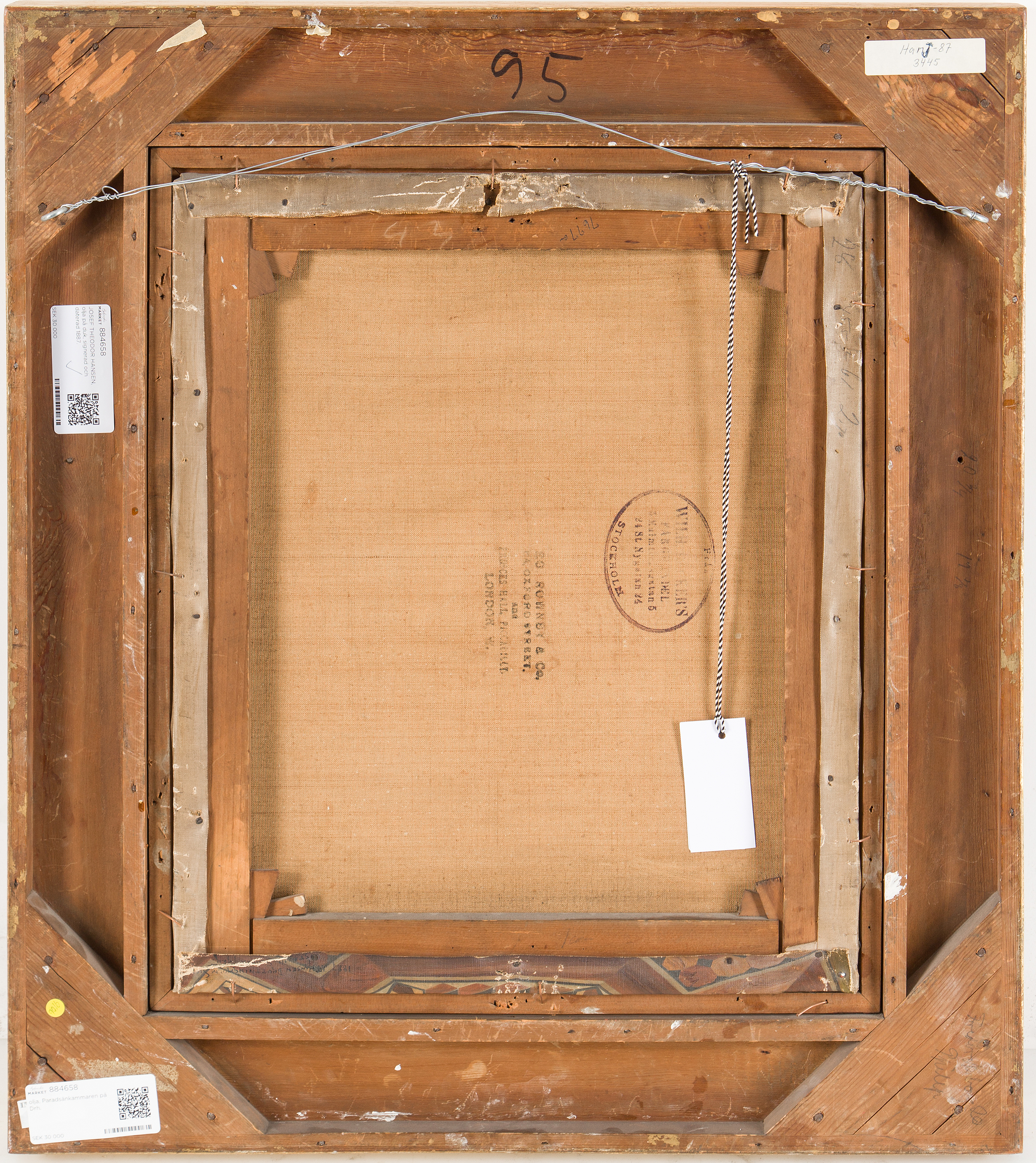 JOSEF THEODOR HANSEN, oil on canvas, signed and dated 1887. - Bukowskis