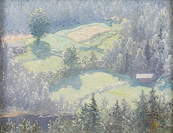 ANSHELM SCHULTZBERG, oil on canvas, signed. - Bukowskis