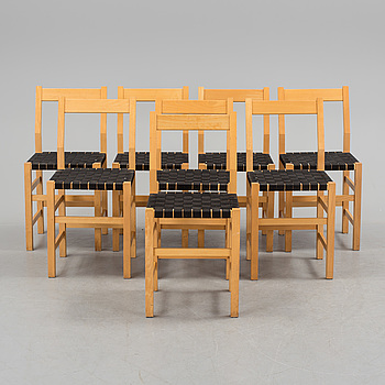 JOHN KANDELL, stolar, 8 st, "Schablon", Källemo. - Bukowskis