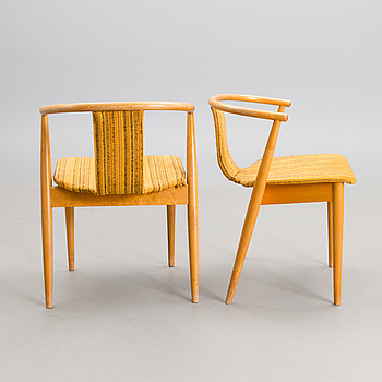 OLLI BORG, stolar, 6 st, modell 2104, Asko 1900-talets mitt. - Bukowskis