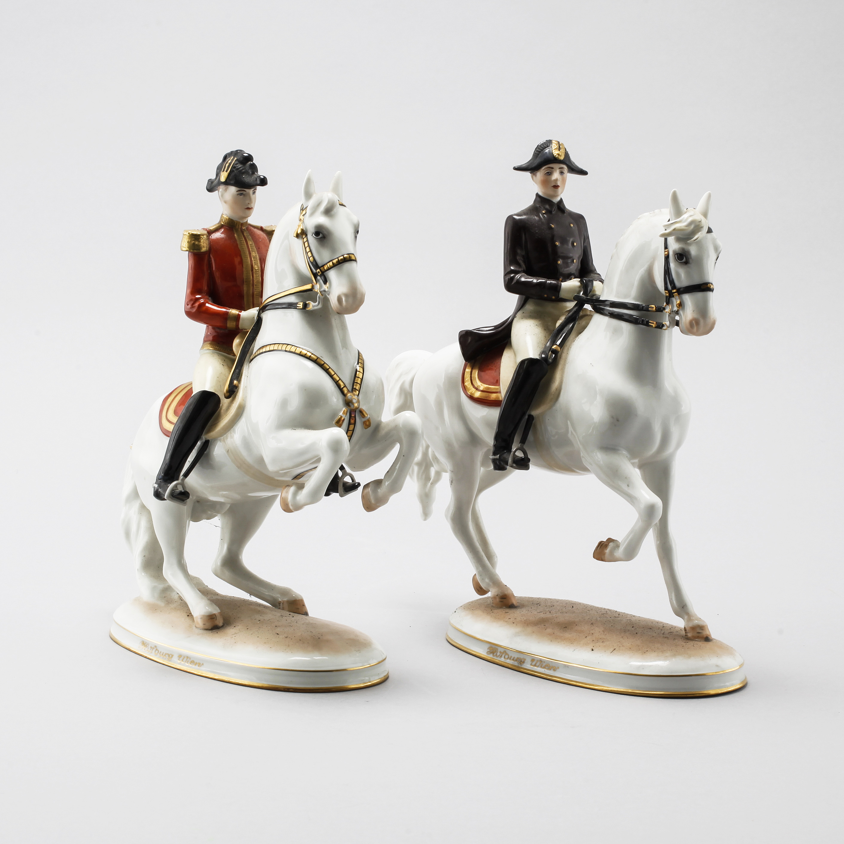 A pair of porcelain figurines, Augarten, Vienna, Austria, 20th century ...