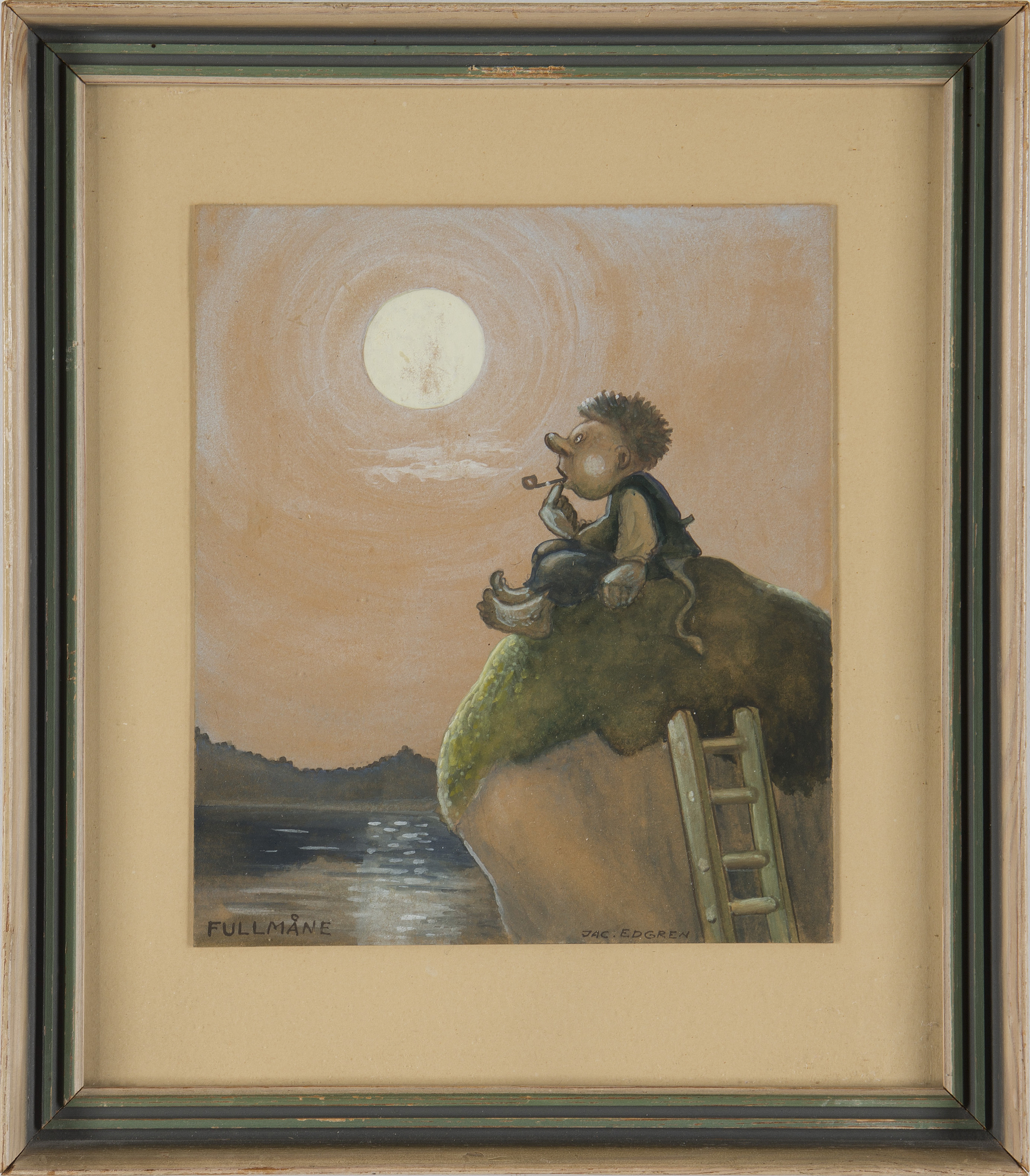 JAC EDGREN, 2 st, akvareller, signerade. - Bukowskis