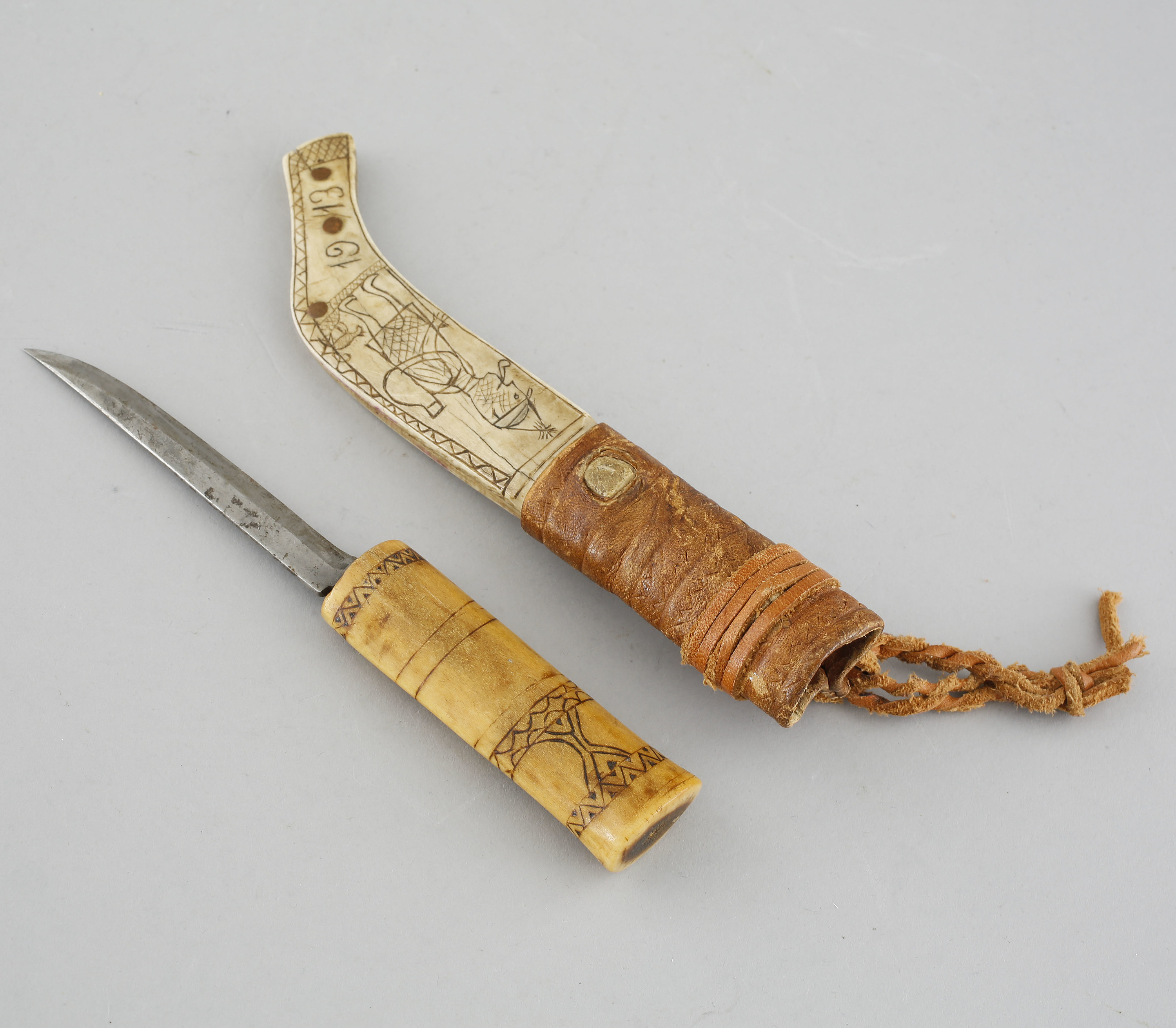 A Sami knive, dated 1913. - Bukowskis