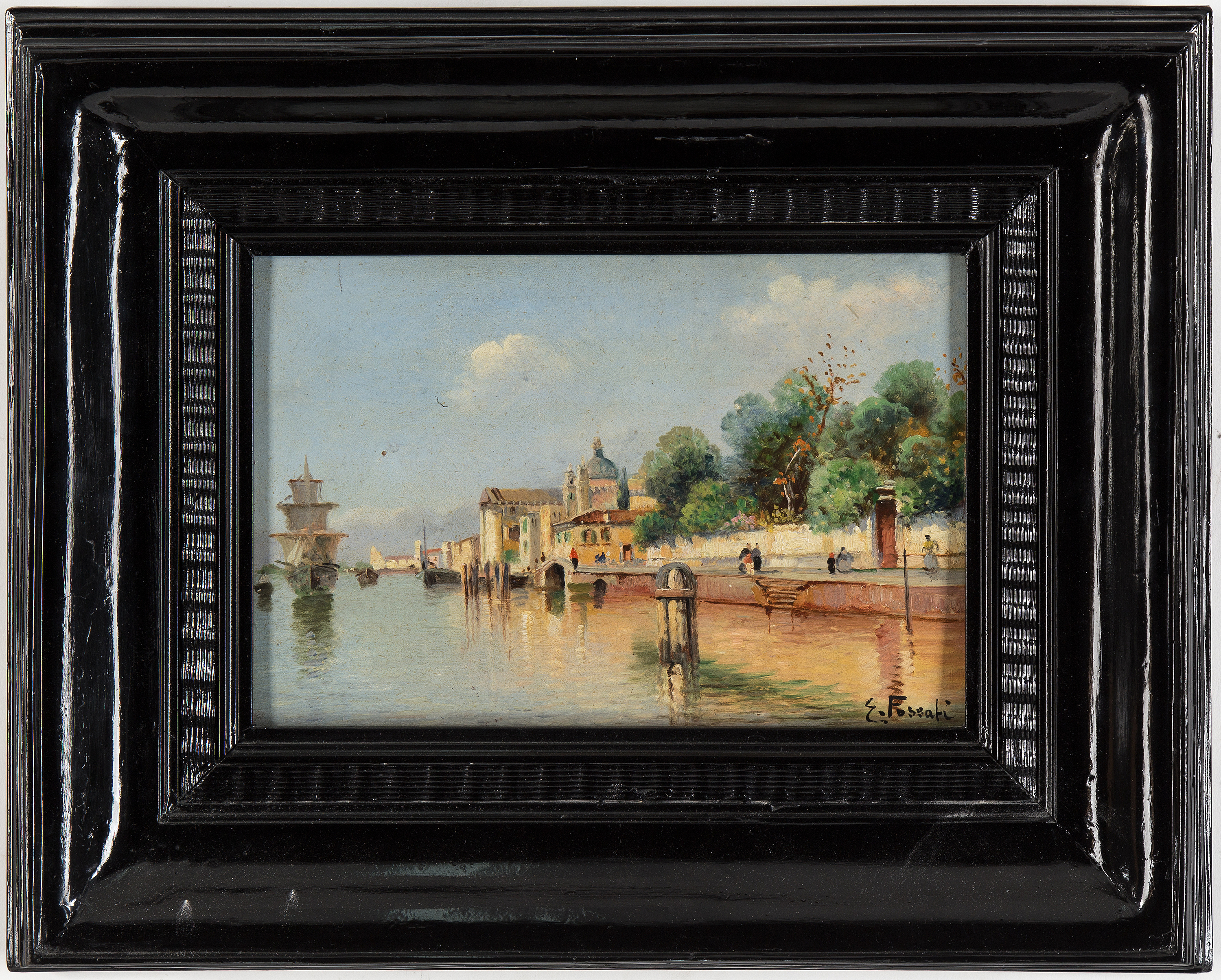 EMILIO FOSSATI, oil on canvas, signed. - Bukowskis
