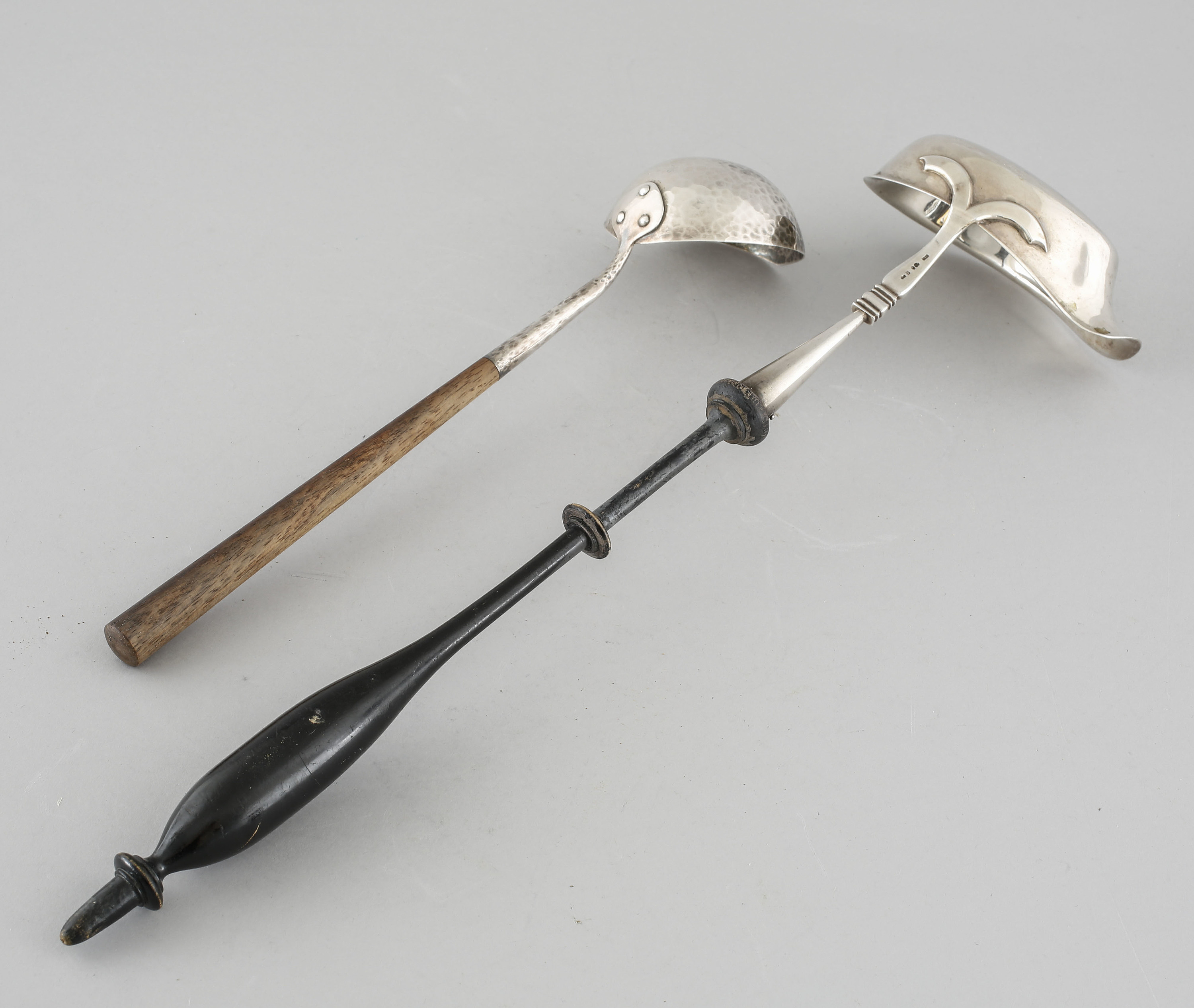 SKEDAR samt SLEVAR, 10 st, silver, 1800/1900-tal. Total vikt 716 g ...