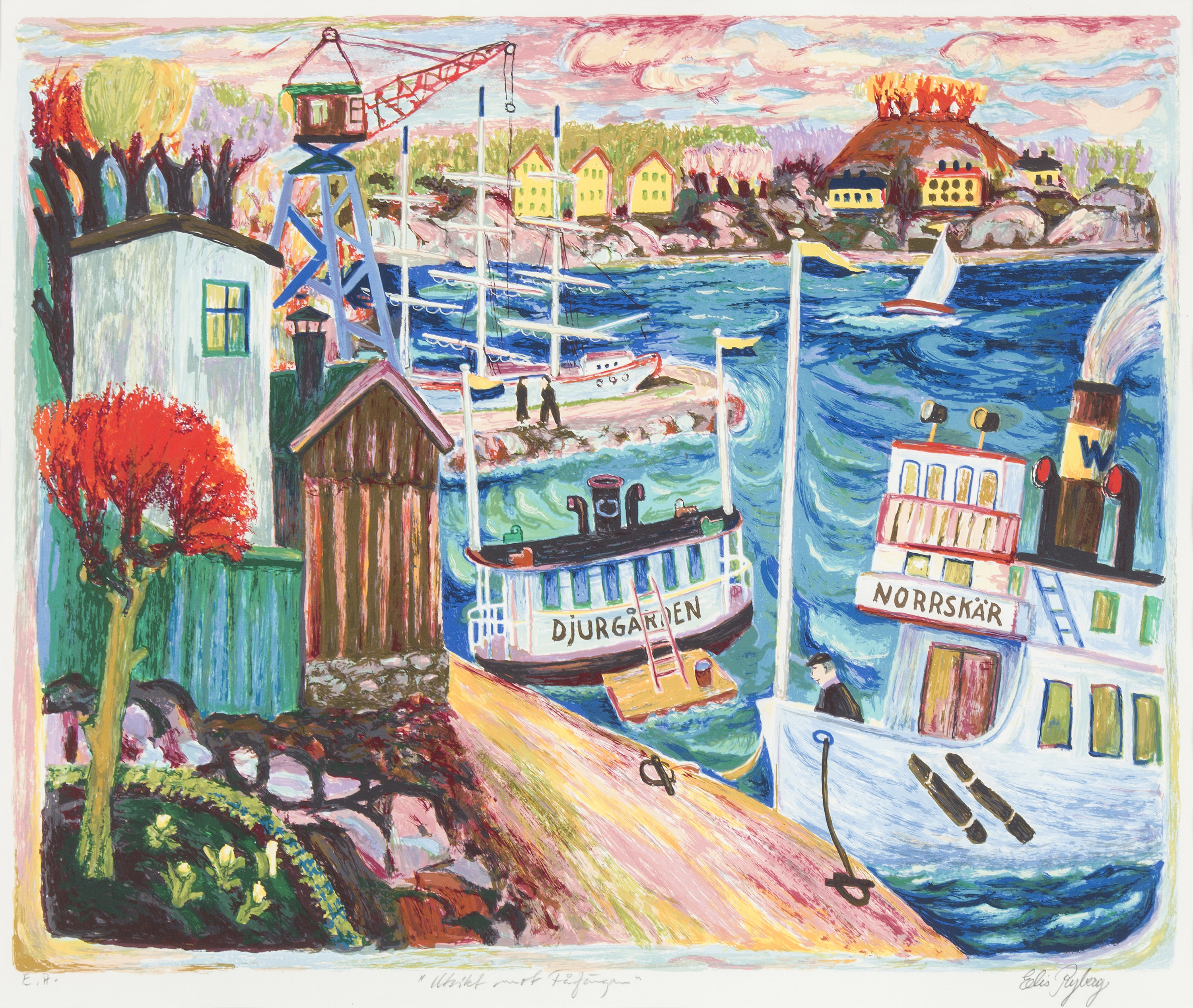 ELIS RYBERG, färglitografi signerad, EA-upplaga. - Bukowskis