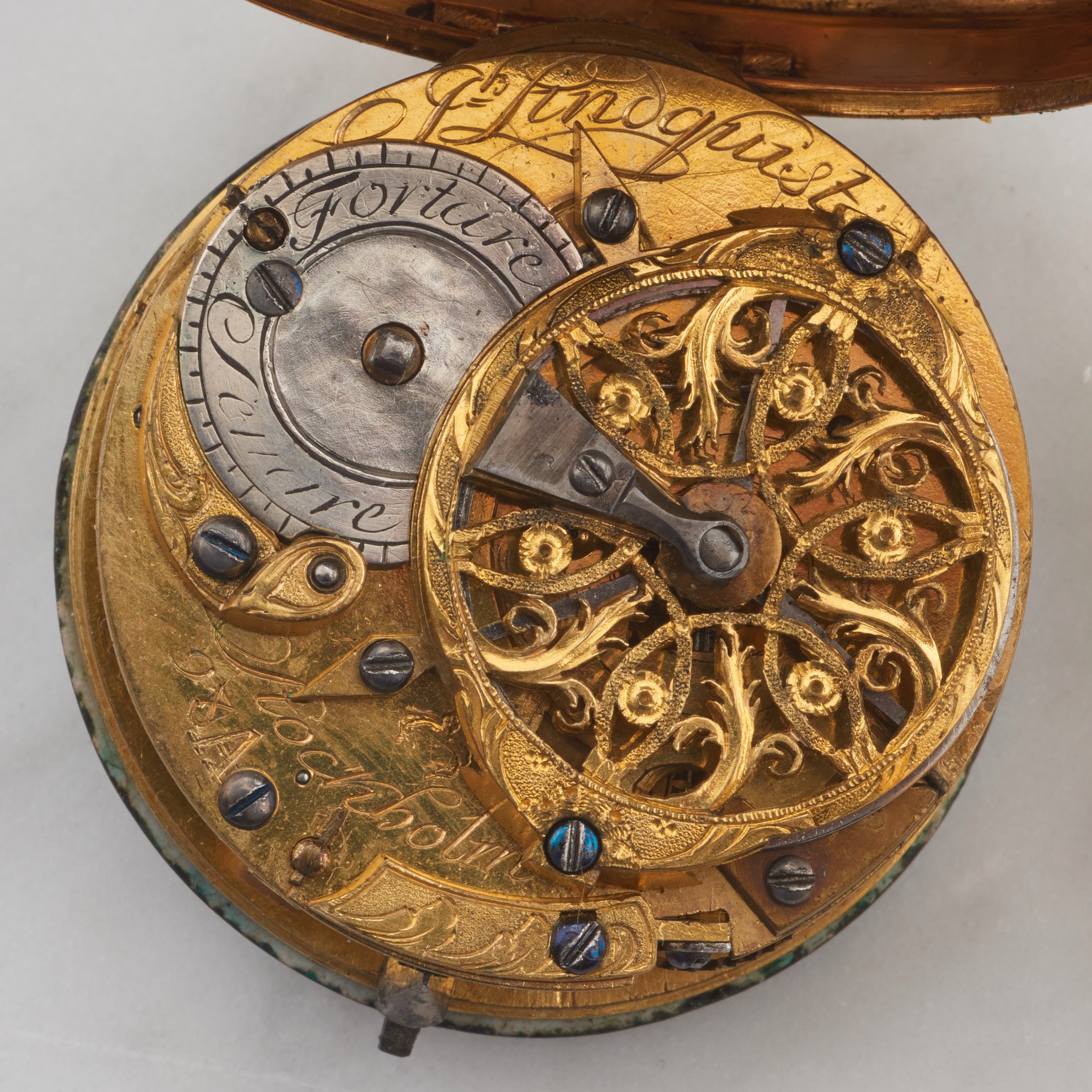 JOHAN LINDQUIST (17xx-1779), Stockholm, pocket watch, 47,5 mm, - Bukowskis