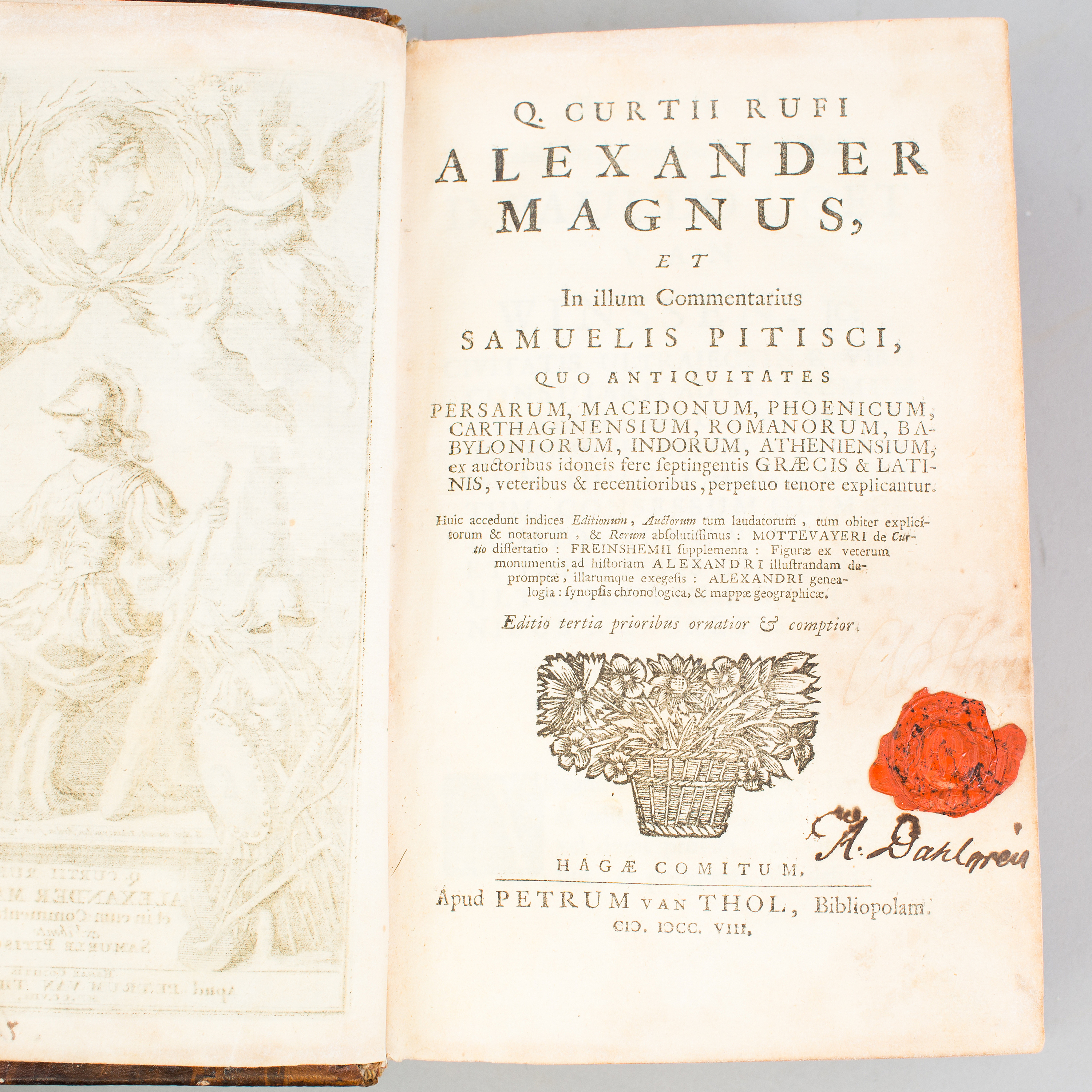 Bok, Curtius Rufus: Alexander Magnus. 1-2, 1708. - Bukowskis