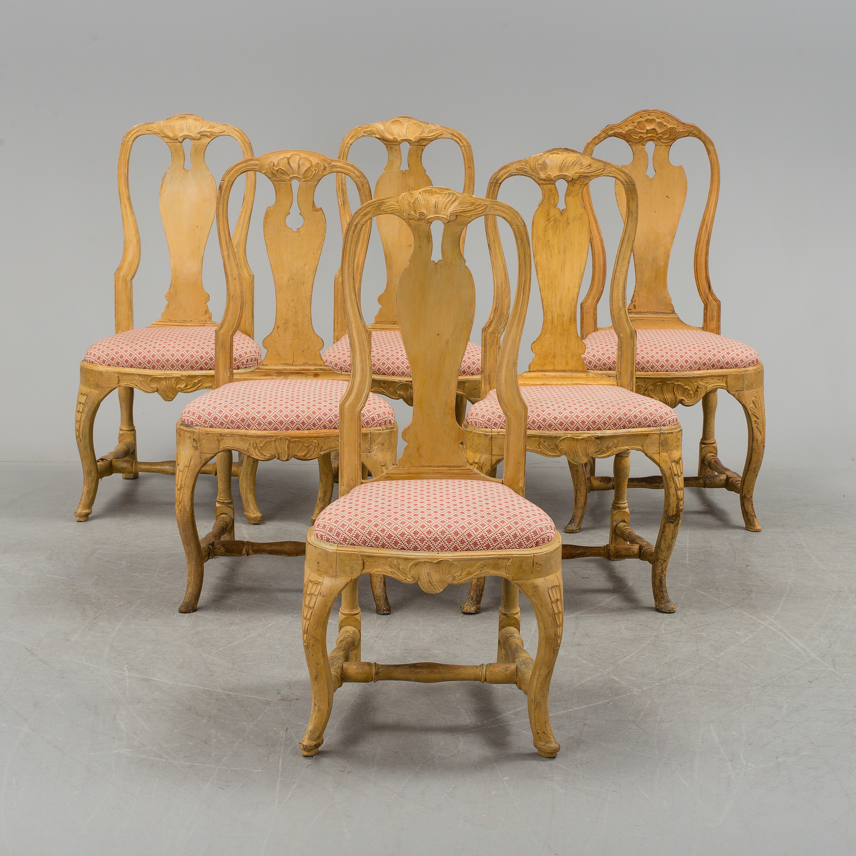 6 rococo chairs from the 18th century. - Bukowskis