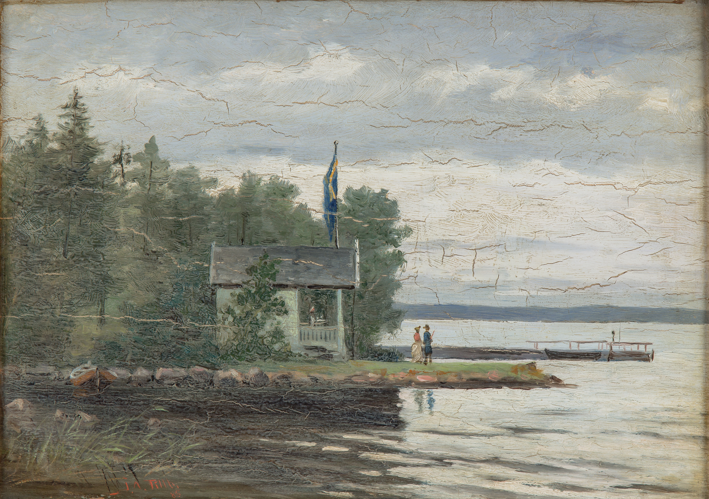 JOHAN AUGUST TILLBERG, pannå, signerad J A Tillberg. - Bukowskis