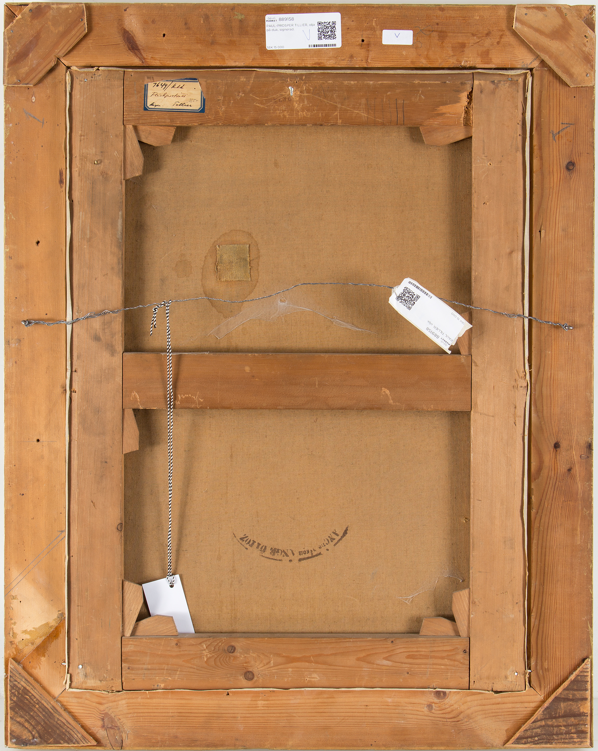 PAUL-PROSPER TILLIER, oil on canvas, signed. - Bukowskis