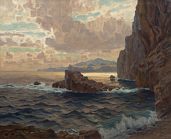 ERICH MERCKER, öljy kankaalle, signeerattu. - Bukowskis