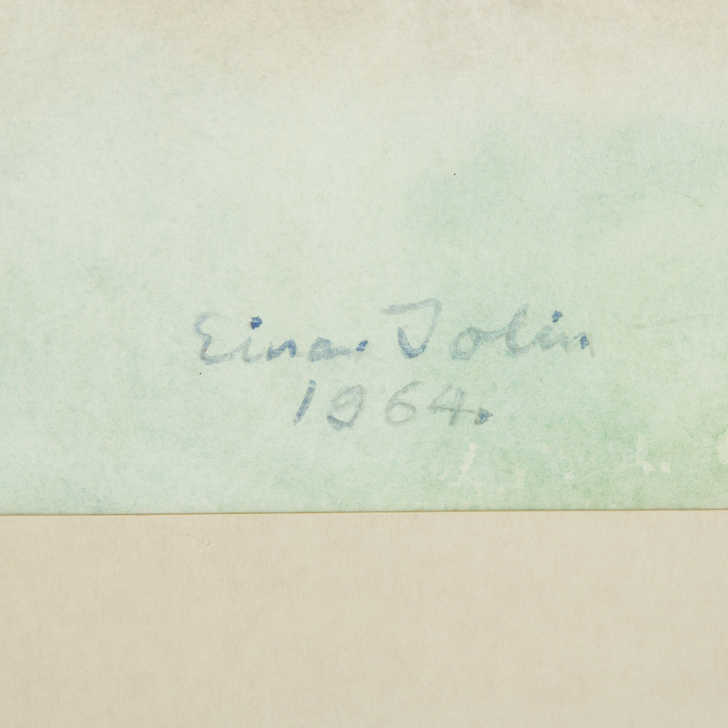 EINAR JOLIN, akvarell, signerad och daterad 1964. - Bukowskis
