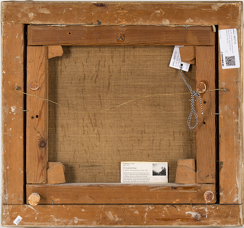 OLOF HERMELIN, attributed to, oil on canvas, signed and dated -50 O.H ...