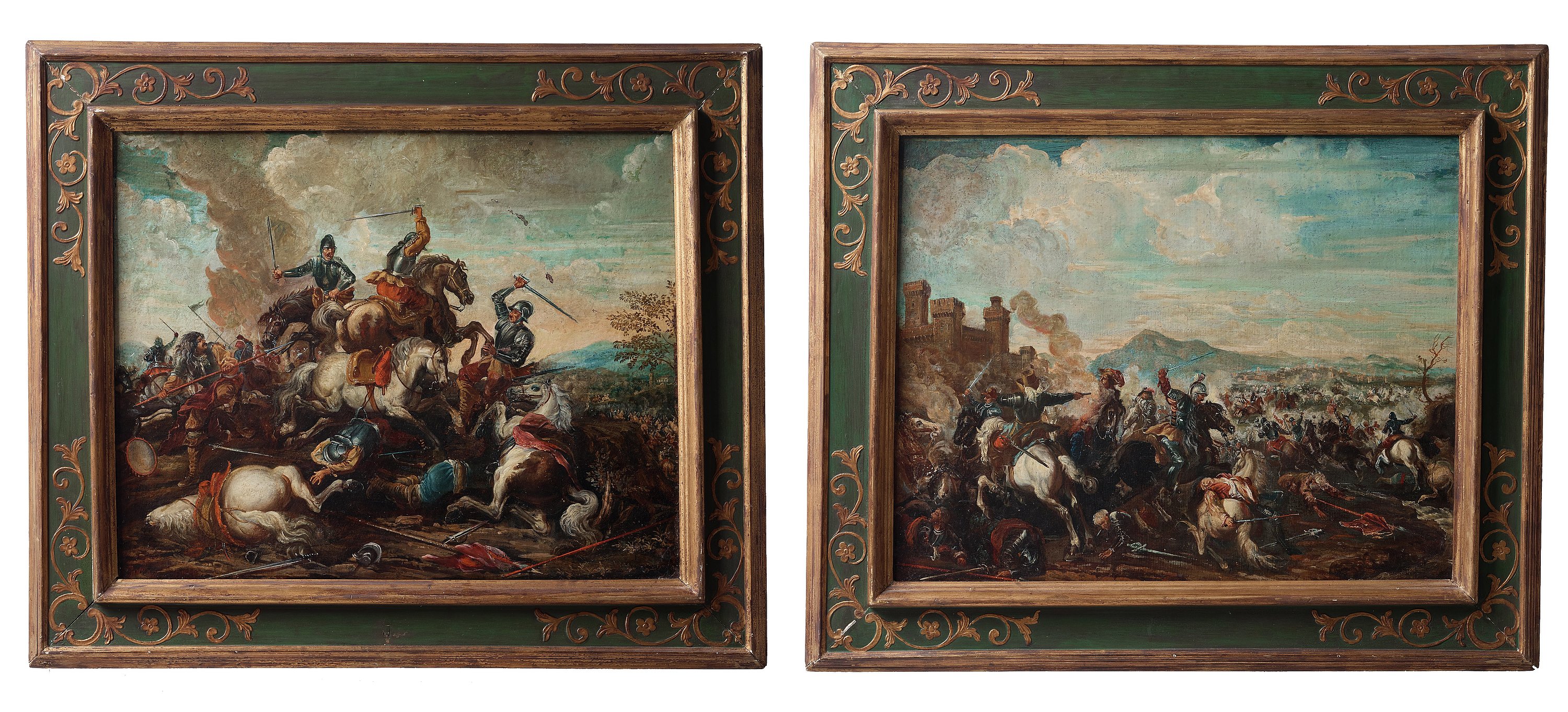 Salvator Rosa In the manner of the artist, Battle scenes. - Bukowskis