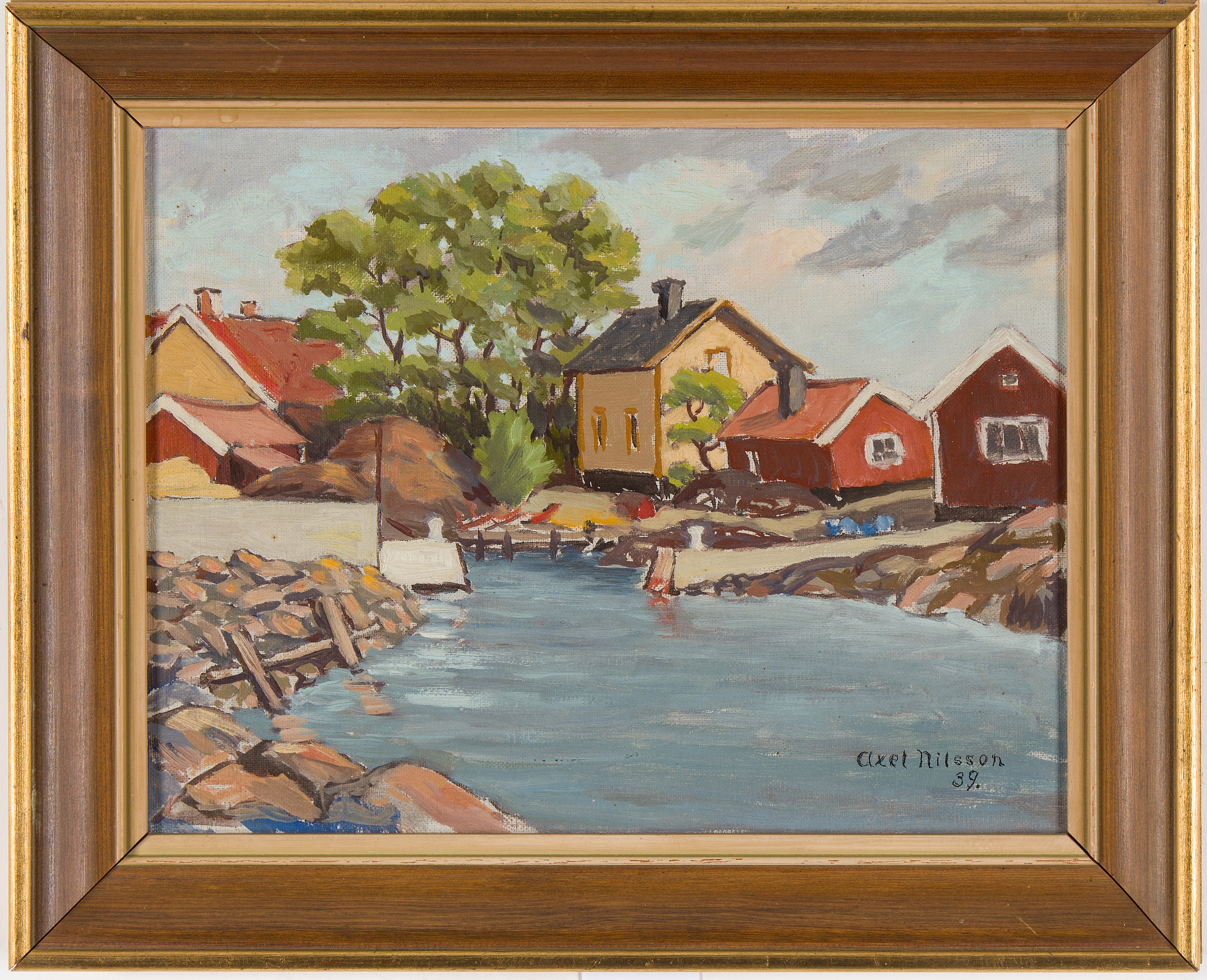 AXEL NILSSON, olja på pannå, signerad. Daterad och daterad -39. - Bukowskis