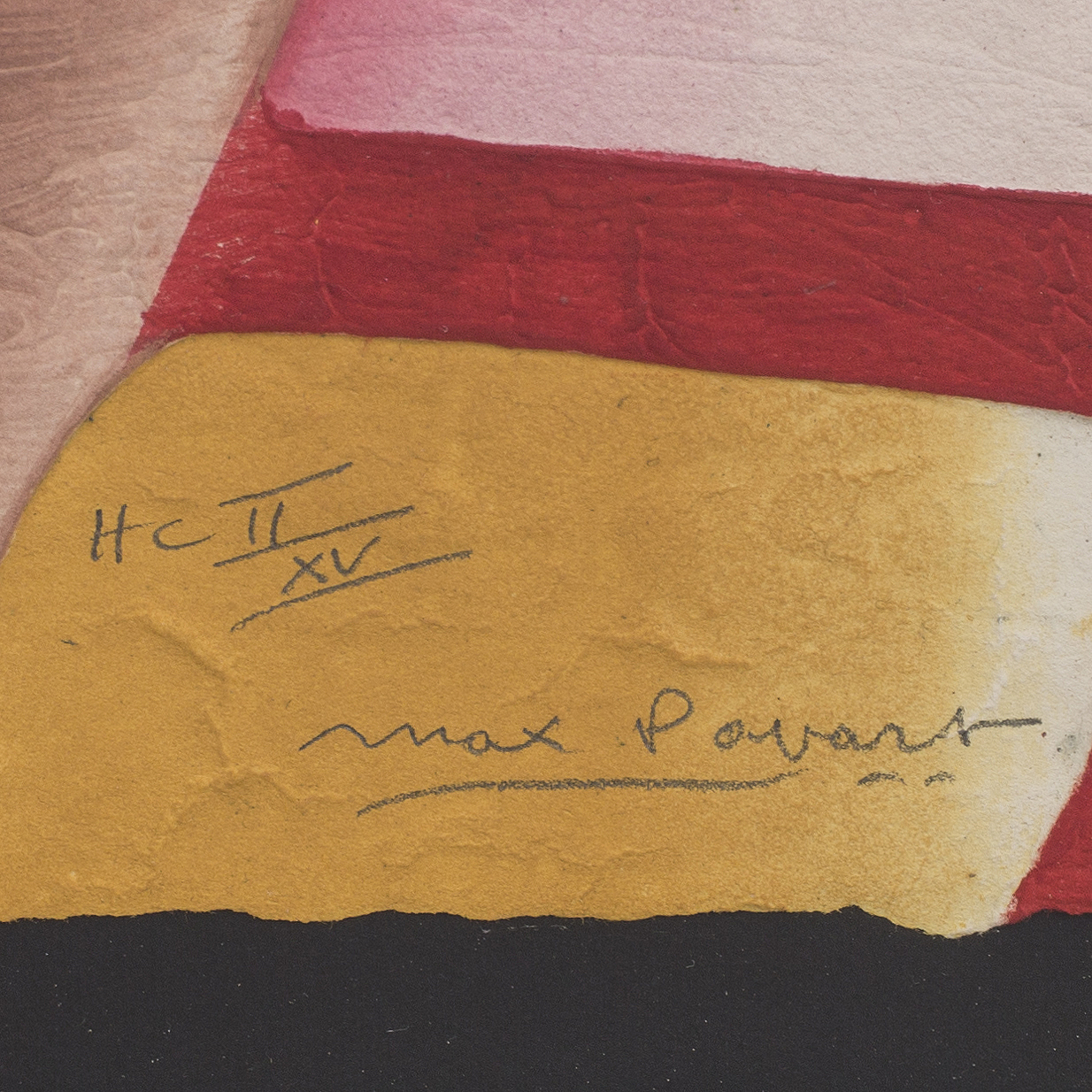 MAX PAPART, carborundum collage, signerad och numrerad H C II/XV ...