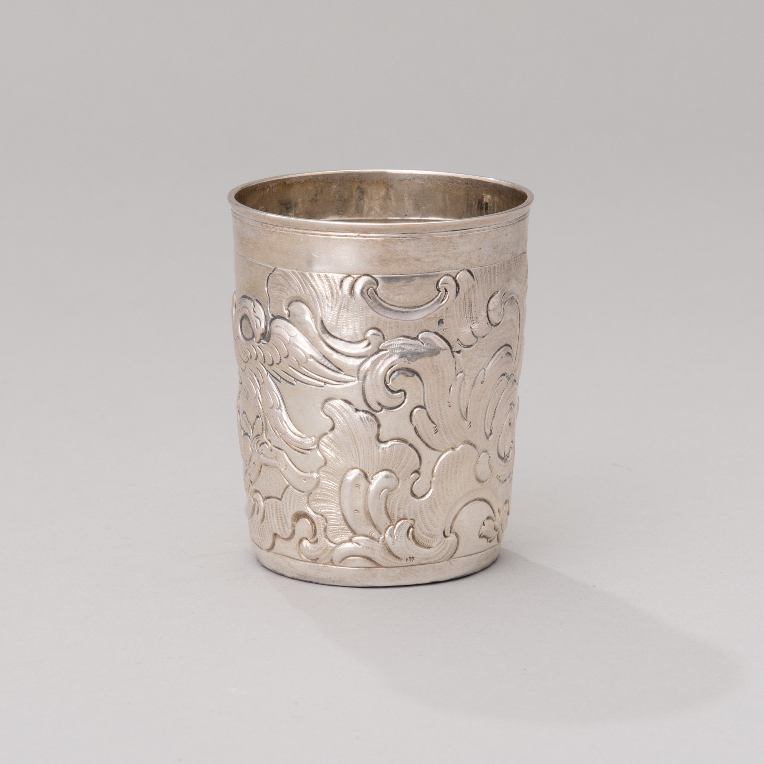 A RUSSIAN SILVER BEAKER, Moscow 18th century, unidentified goldsmith ...