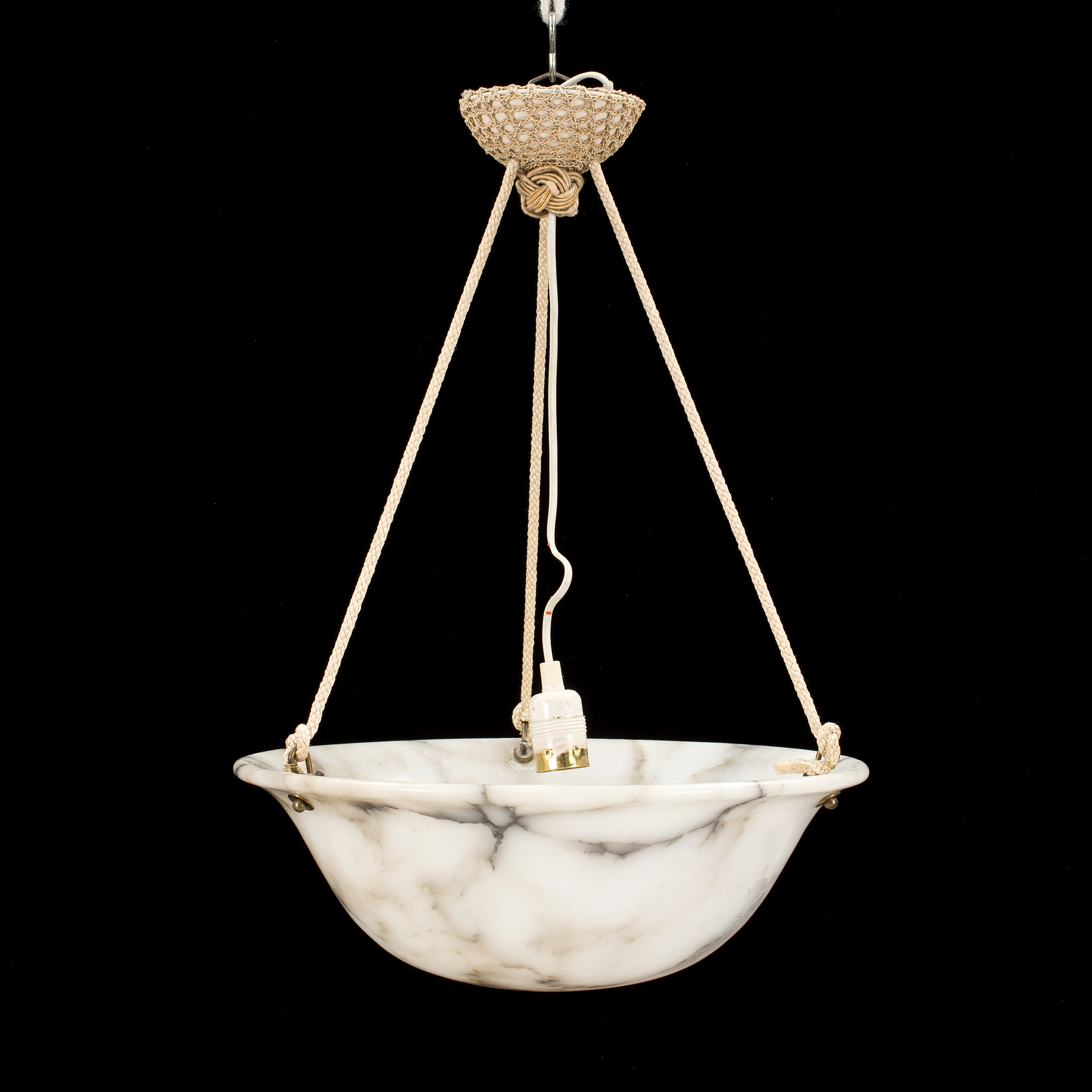 A 20th century alabaster ceiling light pendant. - Bukowskis