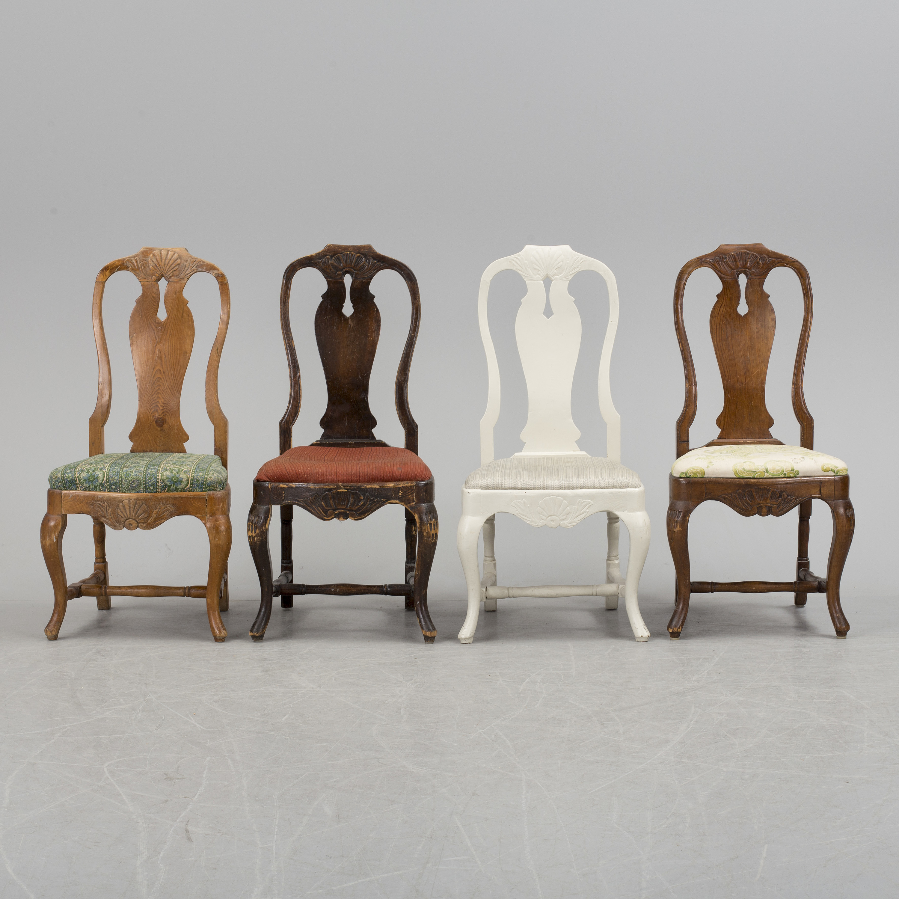 Six second half of the 19th century Rokoko style chairs. - Bukowskis