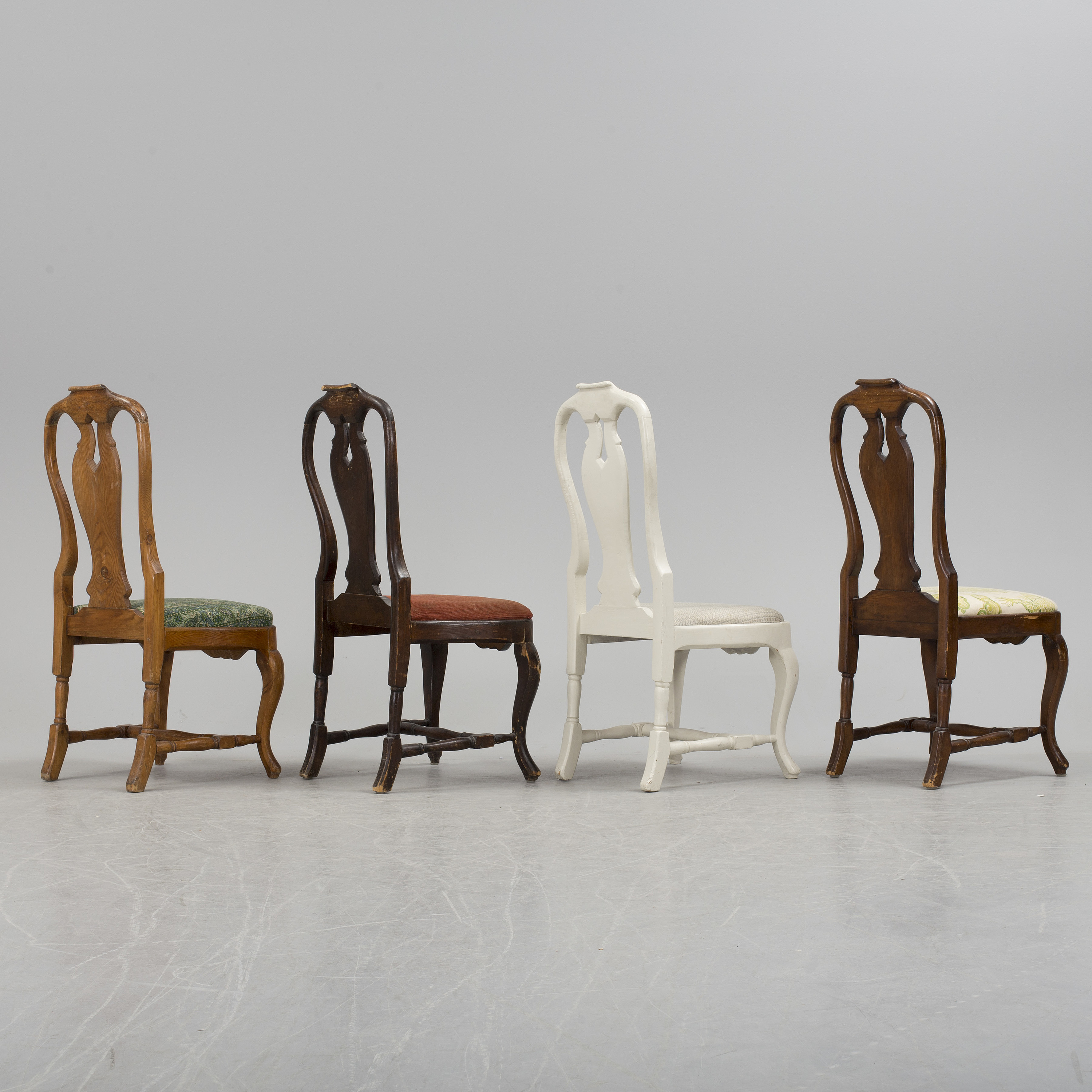Six second half of the 19th century Rokoko style chairs. - Bukowskis