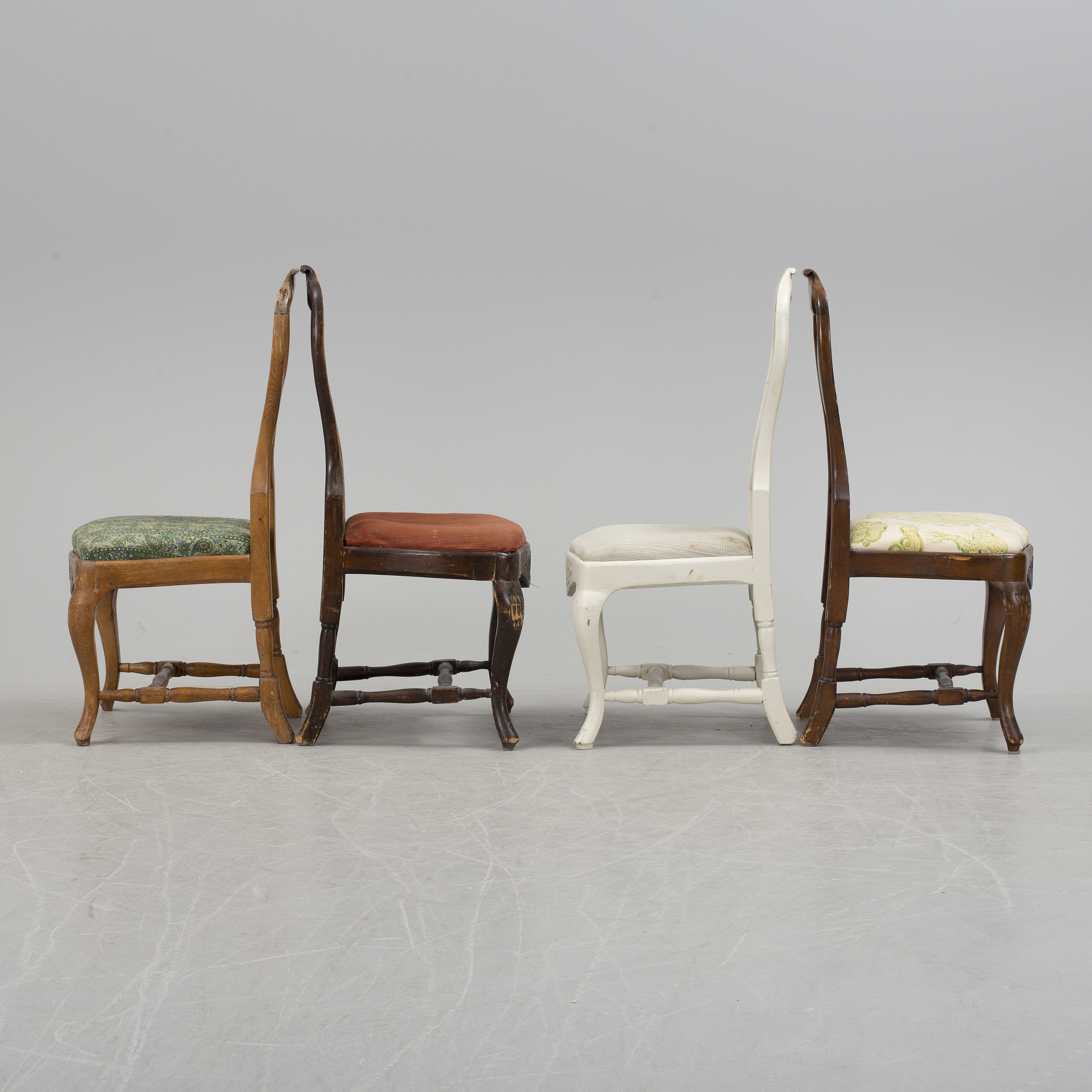 Six second half of the 19th century Rokoko style chairs. - Bukowskis
